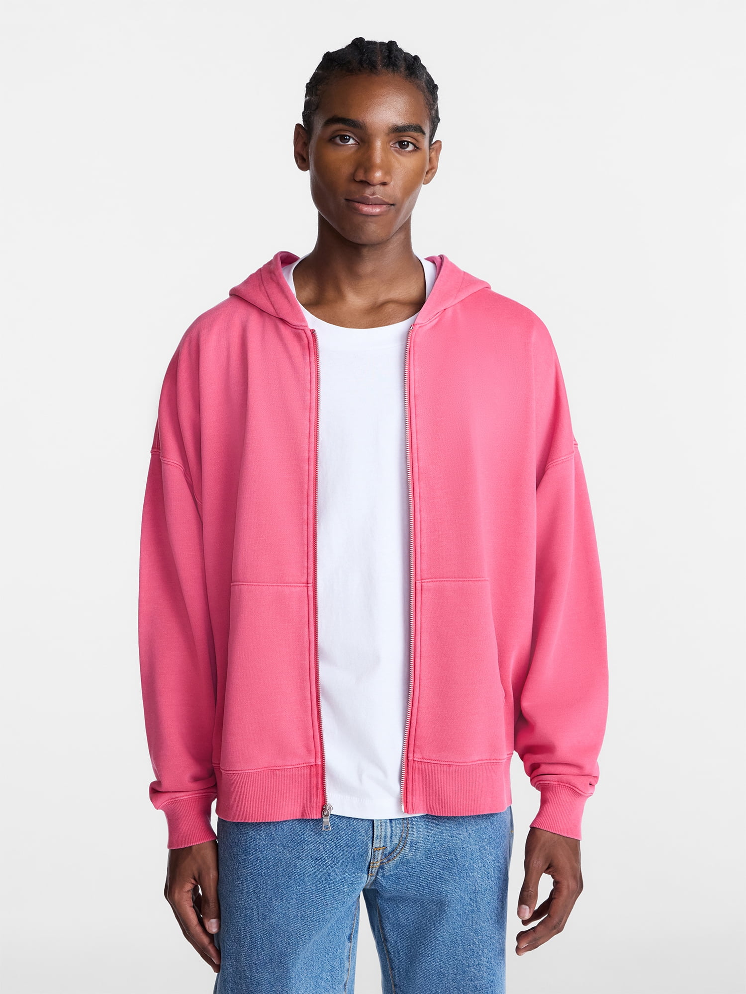 No Boundaries Zip Hoodie with Long Sleeves, Men's XS-4XLT - Walmart.com