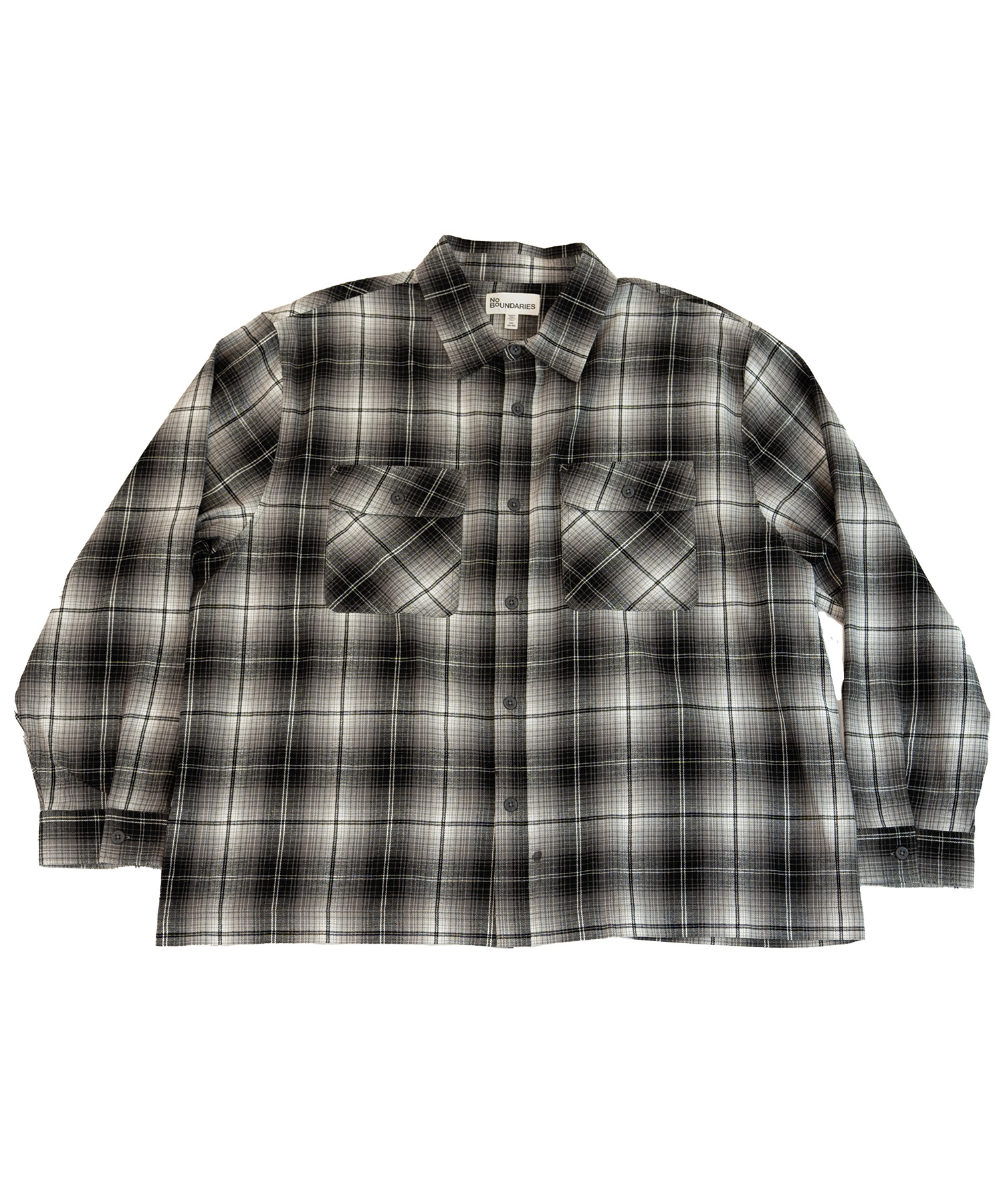 No Boundaries Men's & Big Men's Boxy Fit Flannel Shirt, Sizes XS-3XL ...