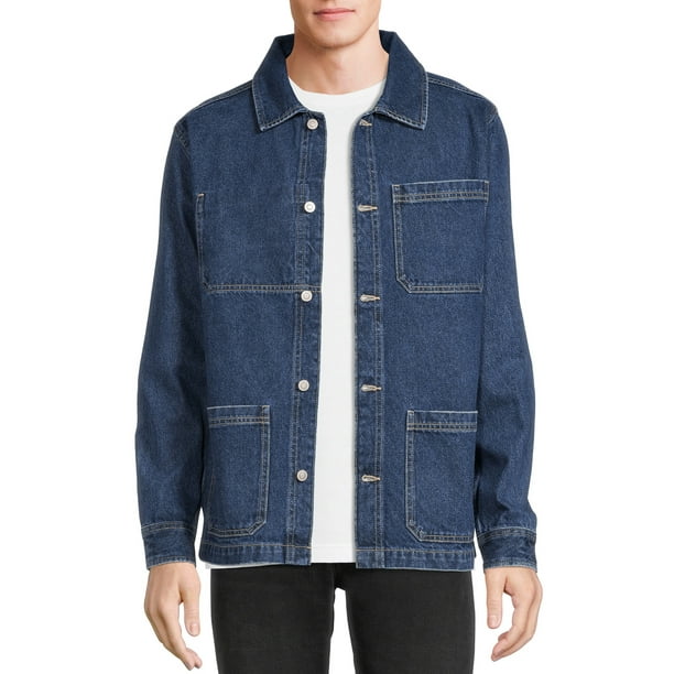 No Boundaries Denim Chore Jacket, Utility Style, Fashion Jackets, Men's ...