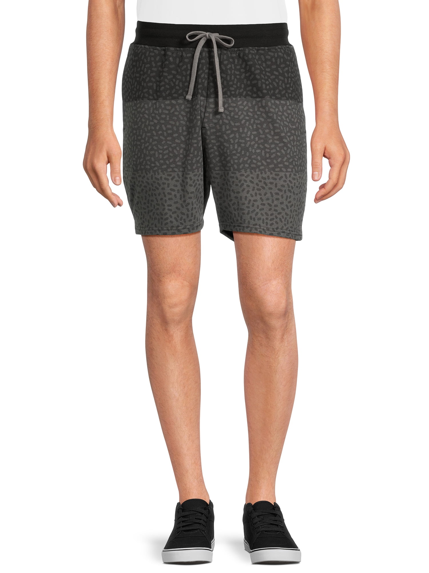 No Boundaries Men's Drawstring Lounge Shorts, Tri-Stripe Print, Cotton ...