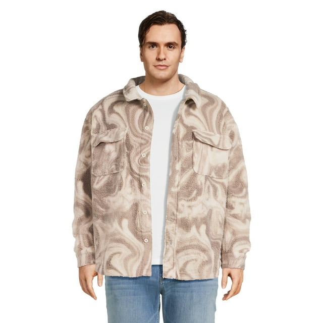 No Boundaries Men's Faux Sherling Jacket, Sizes XS-5XL - Walmart.com