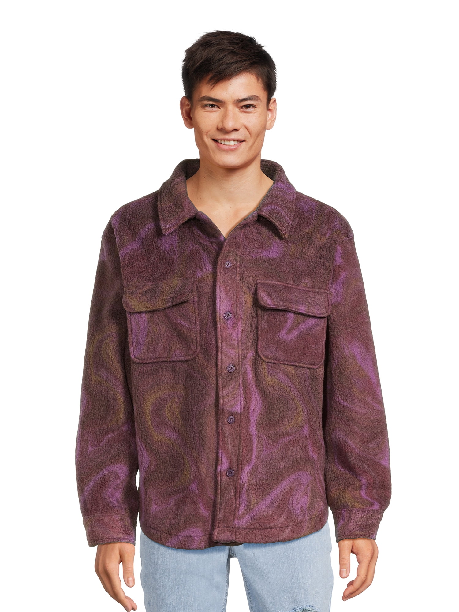 No Boundaries Men's Faux Sherling Jacket, Sizes XS-5XL - Walmart.com
