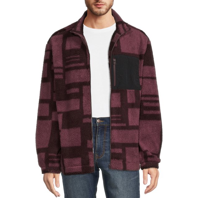 No Boundaries Men's Faux Sherling Trucker Jacket - Walmart.com