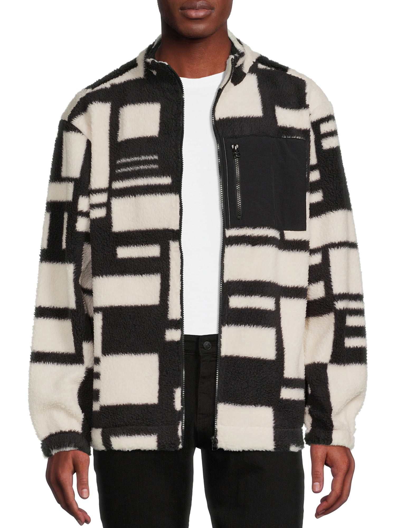 No Boundaries Men's Faux Sherling Trucker Jacket - Walmart.com