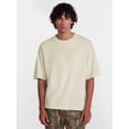 No Boundaries Men's Oversized Boxy Tee Shirt with Short Sleeves, XS ...