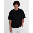No Boundaries Men's Oversized Boxy Tee Shirt with Short Sleeves, XS ...