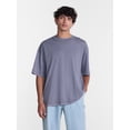 No Boundaries Men's Oversized Boxy Tee Shirt with Short Sleeves, XS ...