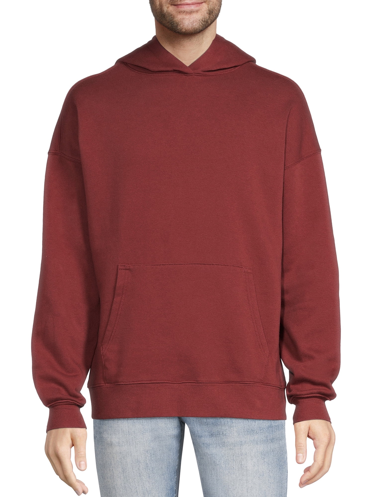 No Boundaries Men's Solid Fleece Hoodie - Walmart.com