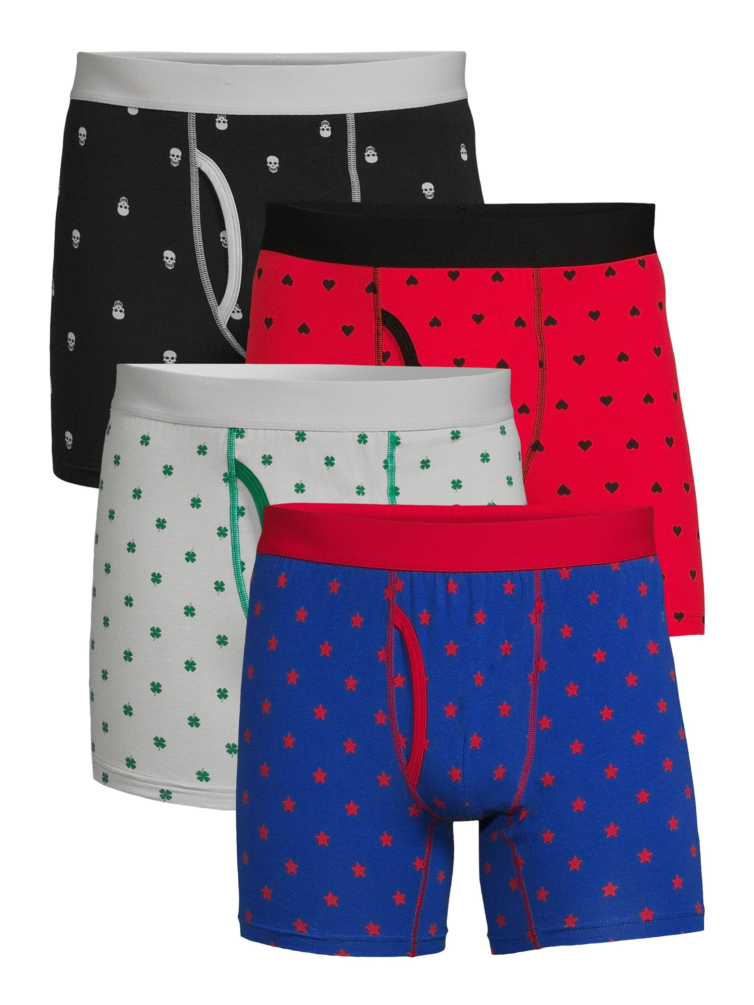 No Boundaries Men's Tag-Free All-Seasons Printed Boxer Briefs, 4-Pack ... No Boundaries Men's Tag-Free All-Seasons Printed Boxer Briefs, 4-Pack ...