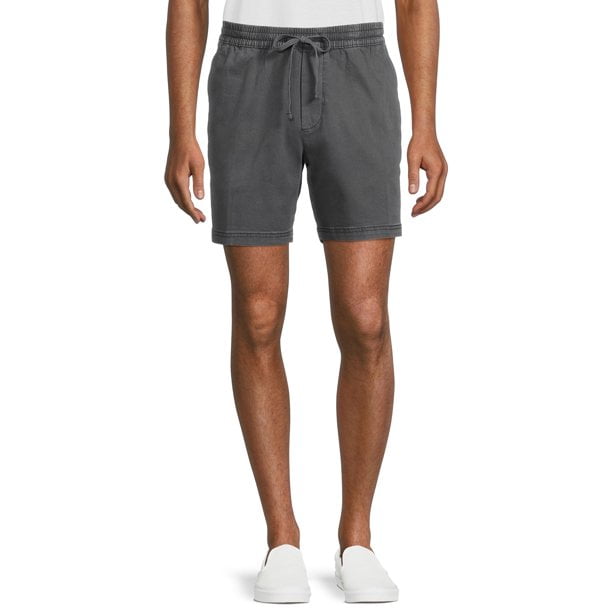 No Boundaries Men's and Big Men's 7'' Stretch Twill Pull On Short, up ...