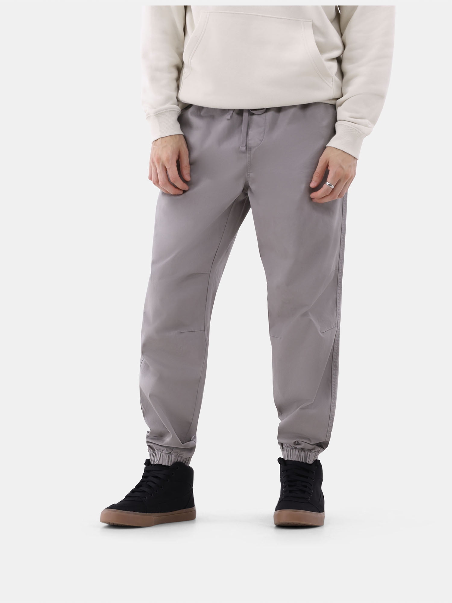 No Boundaries Men's Cotton Blend Twill Jogger Pants - Walmart.com