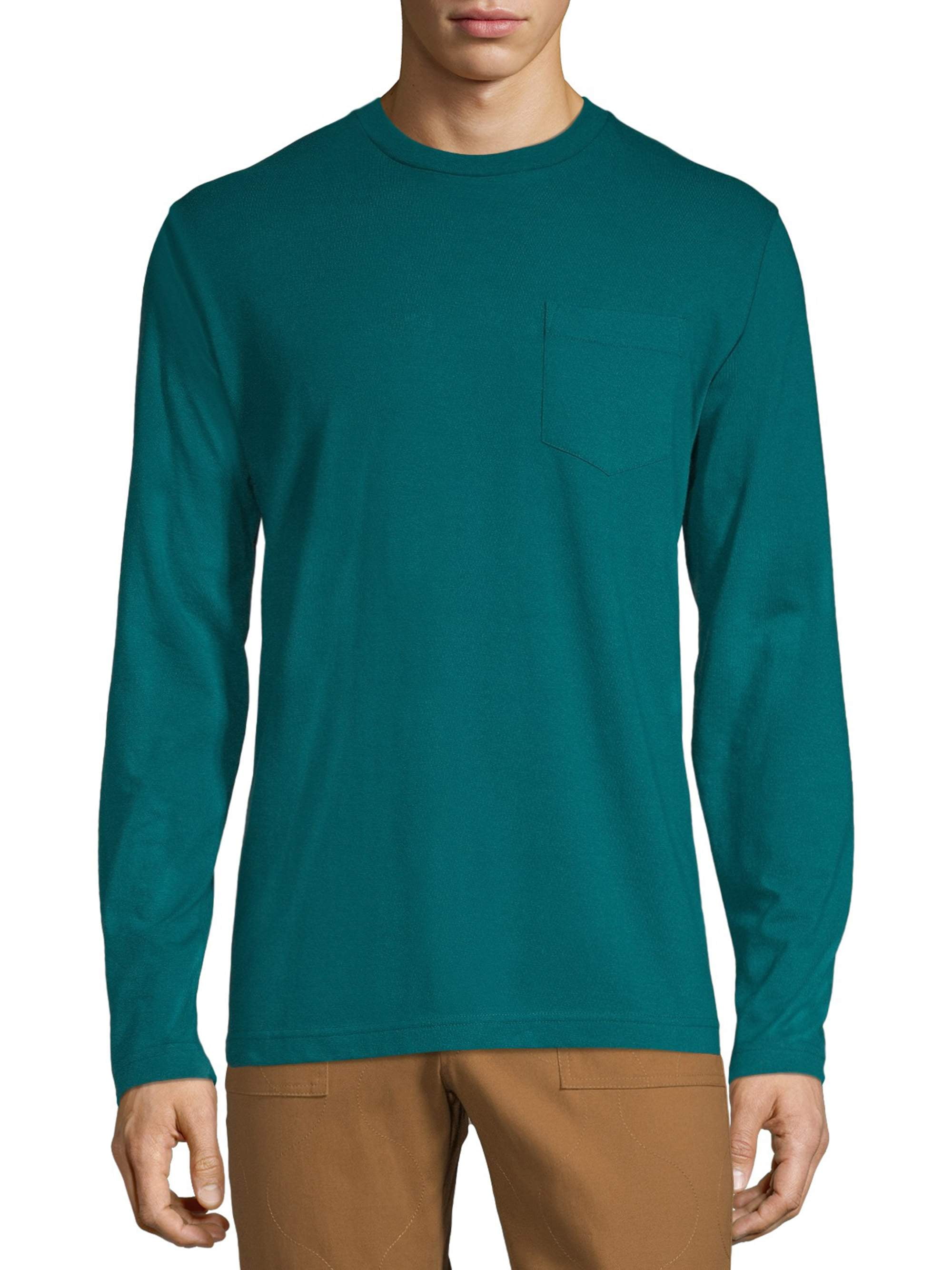 No Boundaries Men's and Big Men's Long-Sleeve Solid Tee - Walmart.com