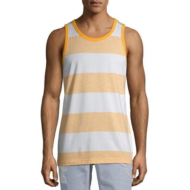 No Boundaries Men's and Big Men's Stripe Tank Top, Sizes up to Size 3XL ...