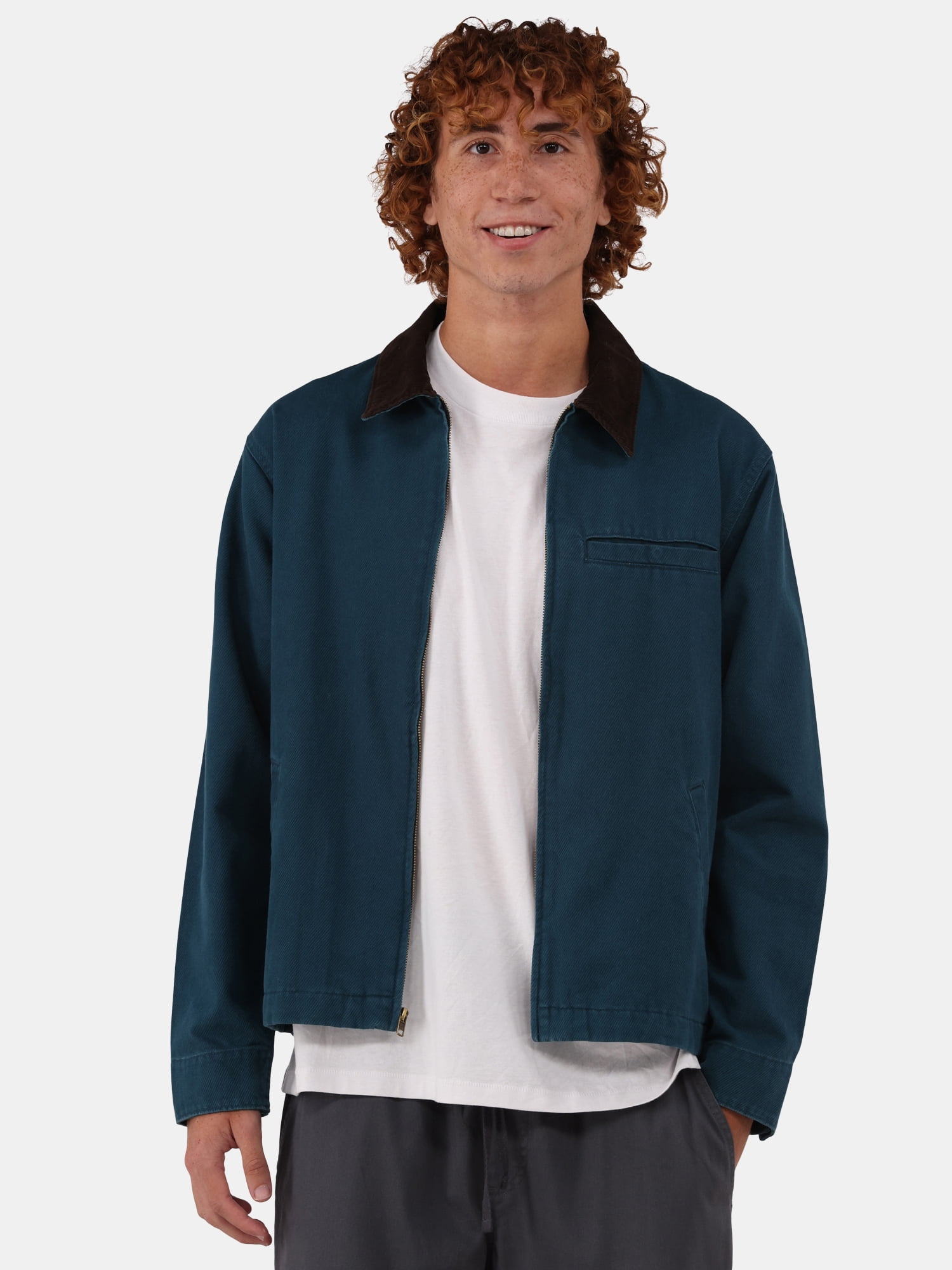 No Boundaries Twill Jacket, Men's and Big Men's - Walmart.com