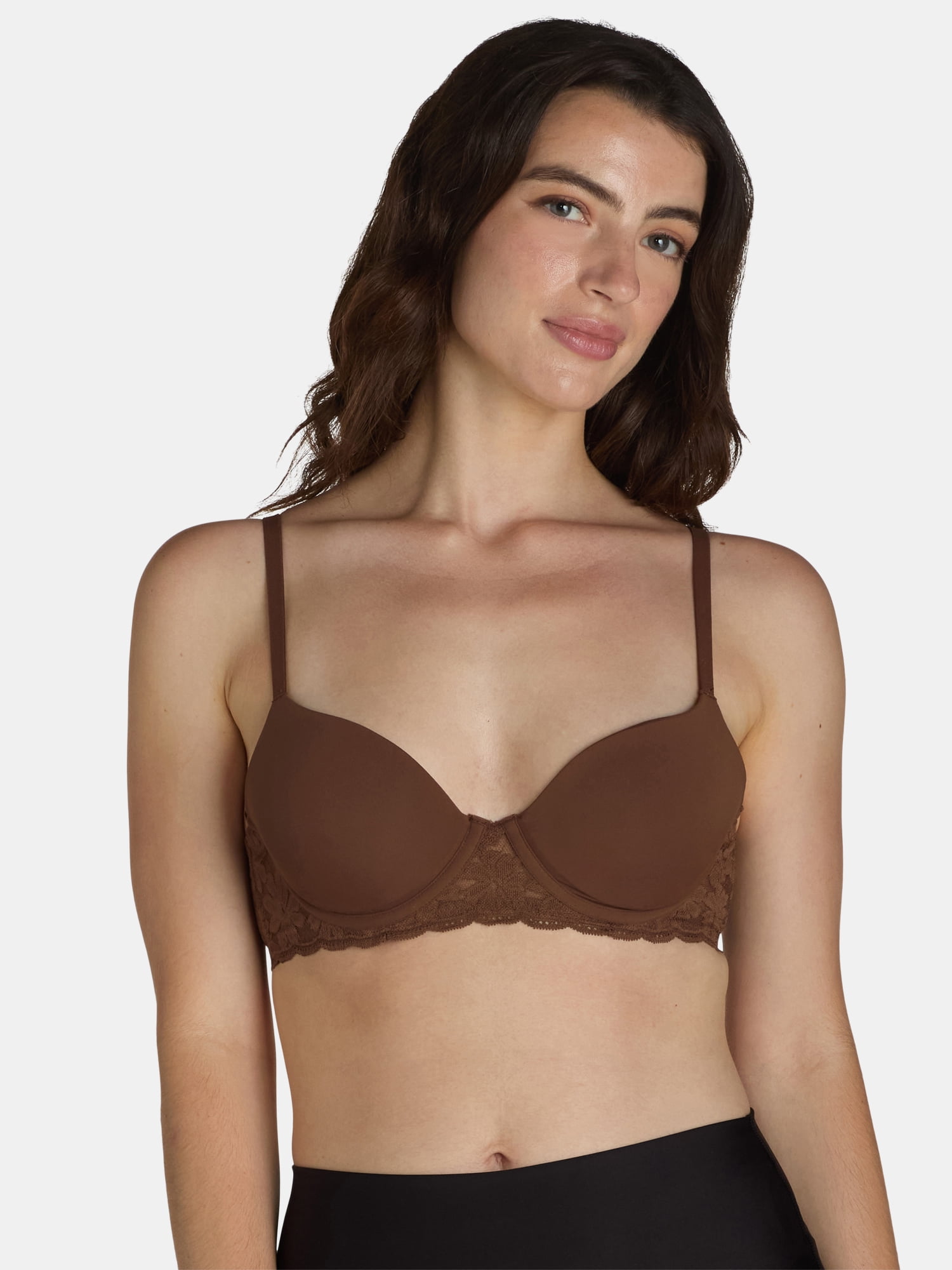 No Boundaries Women's Demi Underwire T-Shirt Bra with Sugarcup, Sizes 34A-40DD - Walmart.com