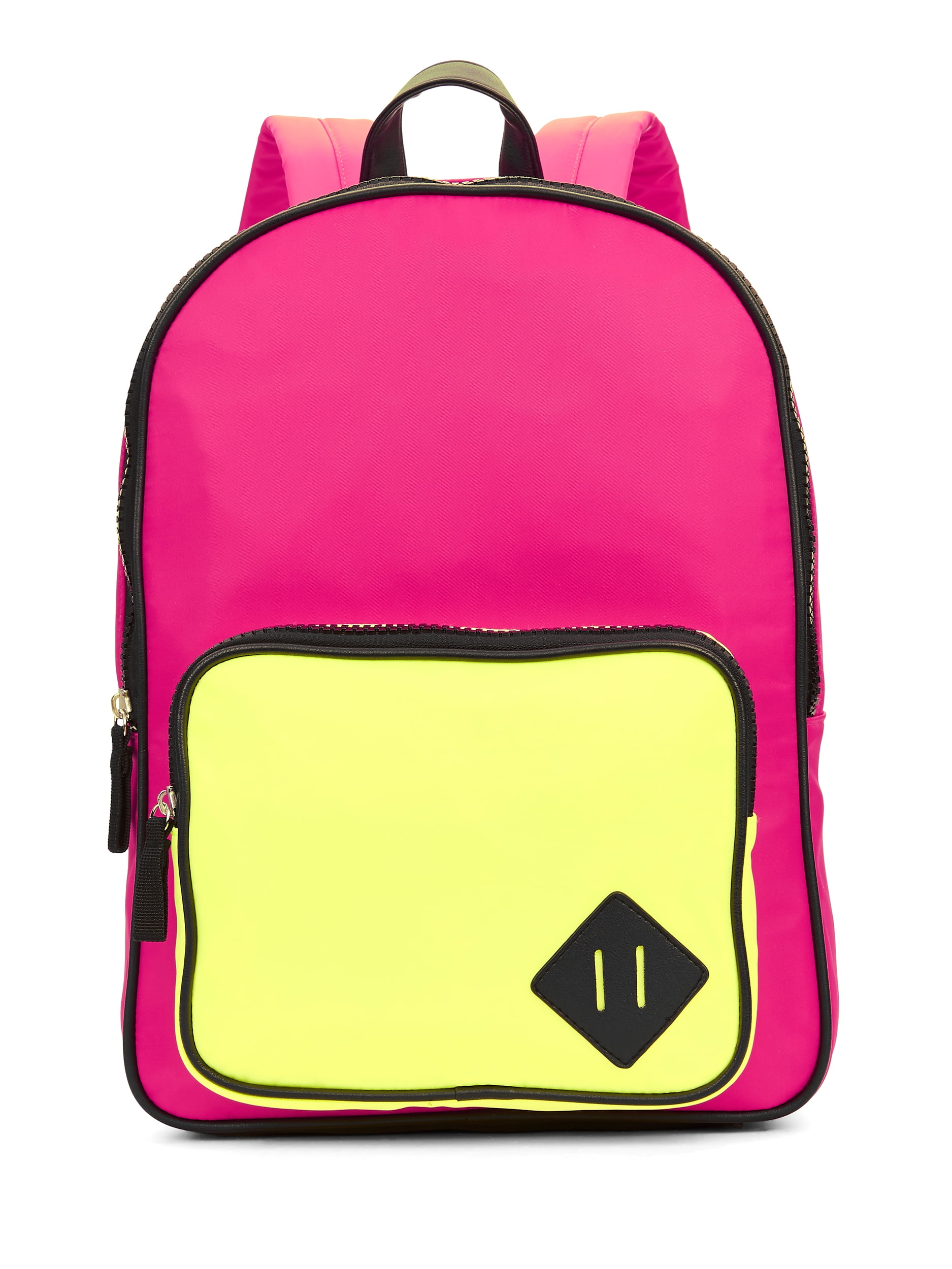 No Boundaries Neon Colorblock Double Compartment Backpack - Walmart.com