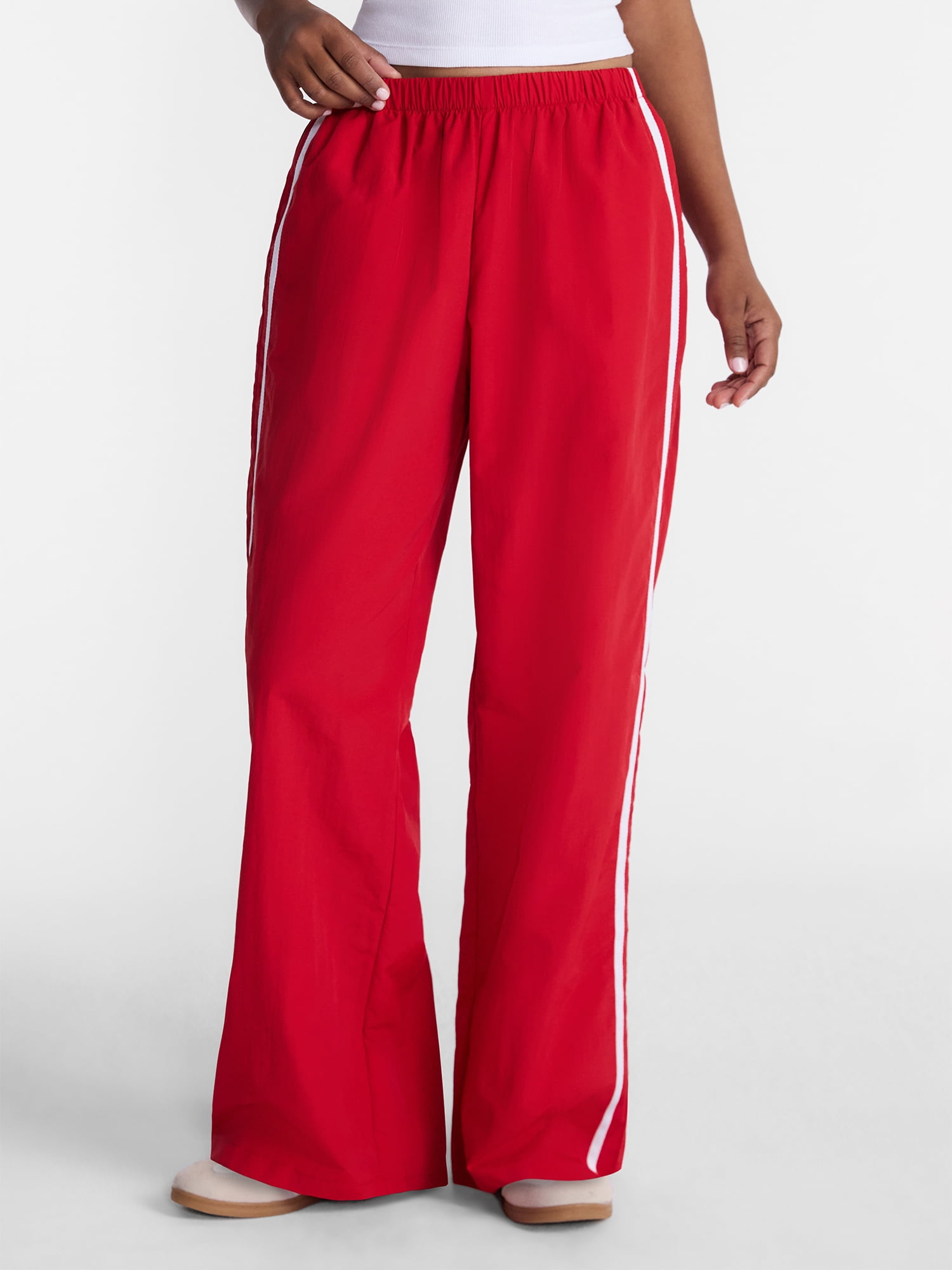 No Boundaries Nylon Game Day Track Pants, 30.5'' Inseam, Women's XXS ...