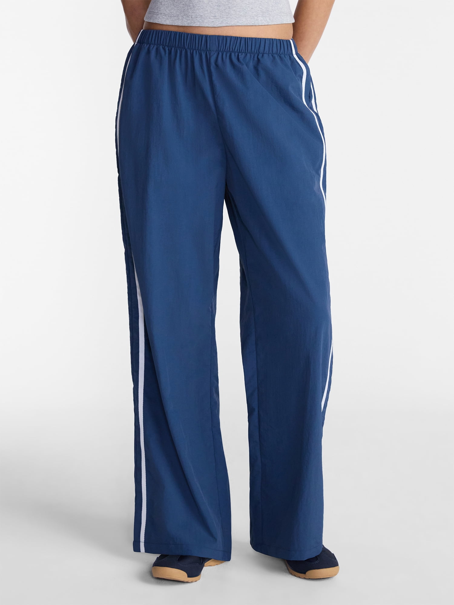 No Boundaries Nylon Gameday Track Pants, Women's and Women's Plus Sizes ...