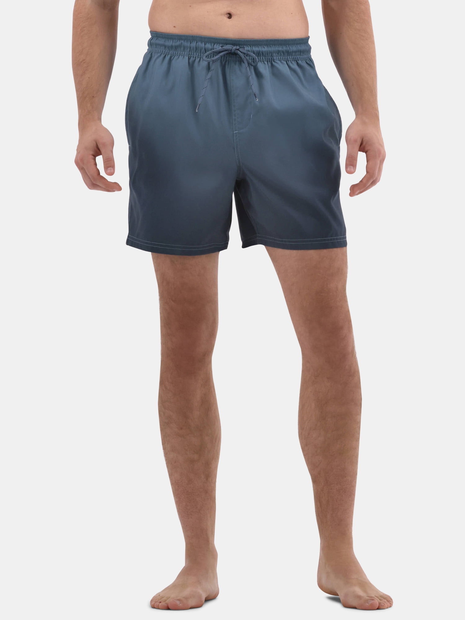 No Boundaries Men's & Big Men's Elastic Waist Swim Trunks, 6" Inseam ...