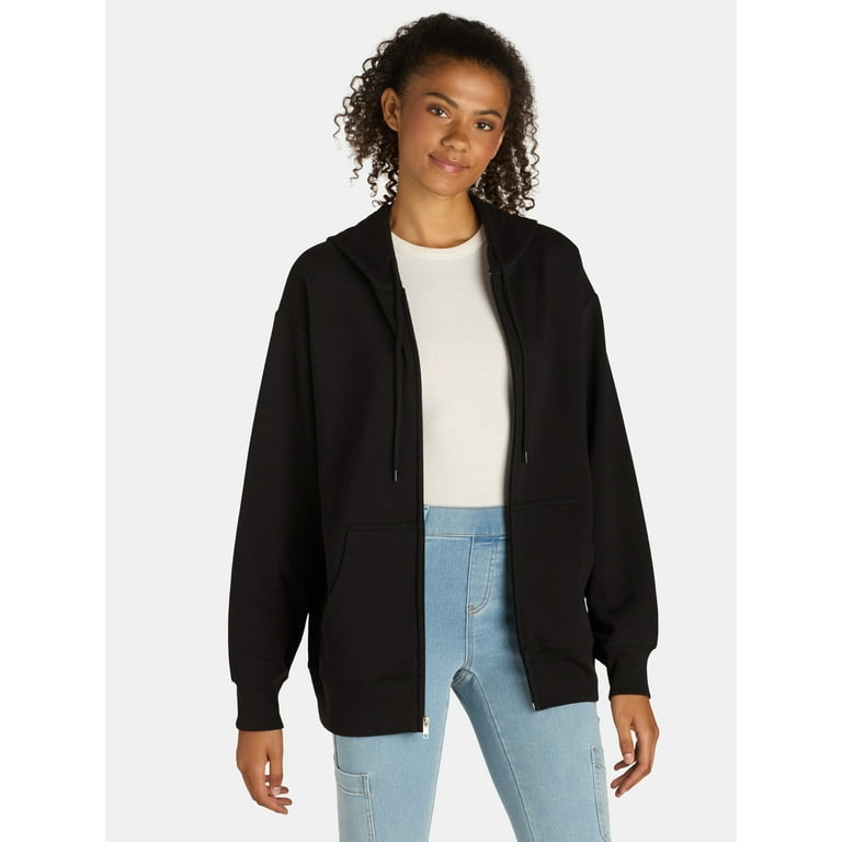 No Boundaries Oversized Zip Hoodie, Women's - Walmart.com No Boundaries Oversized Zip Hoodie, Women's - Walmart.com