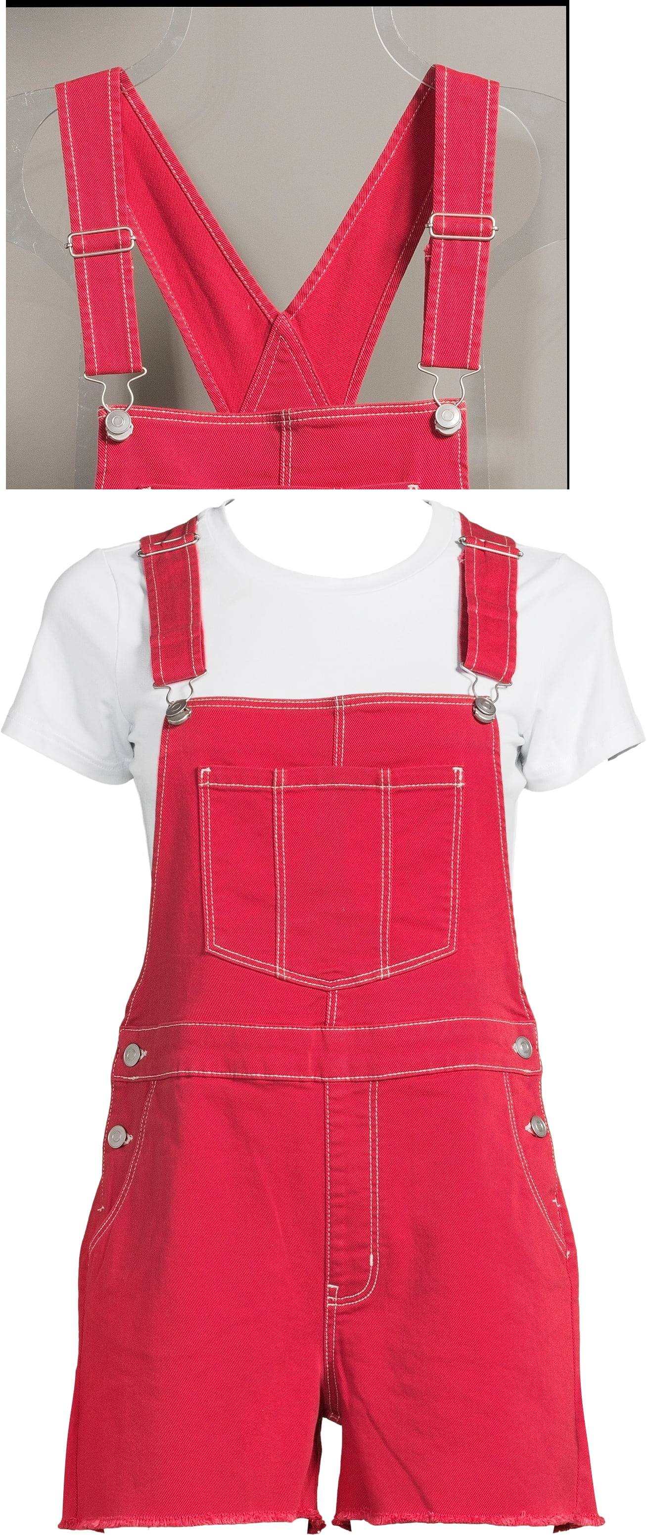 No Boundaries Pull-On Sleeveless Cotton, Overalls (Women's) - Walmart.com