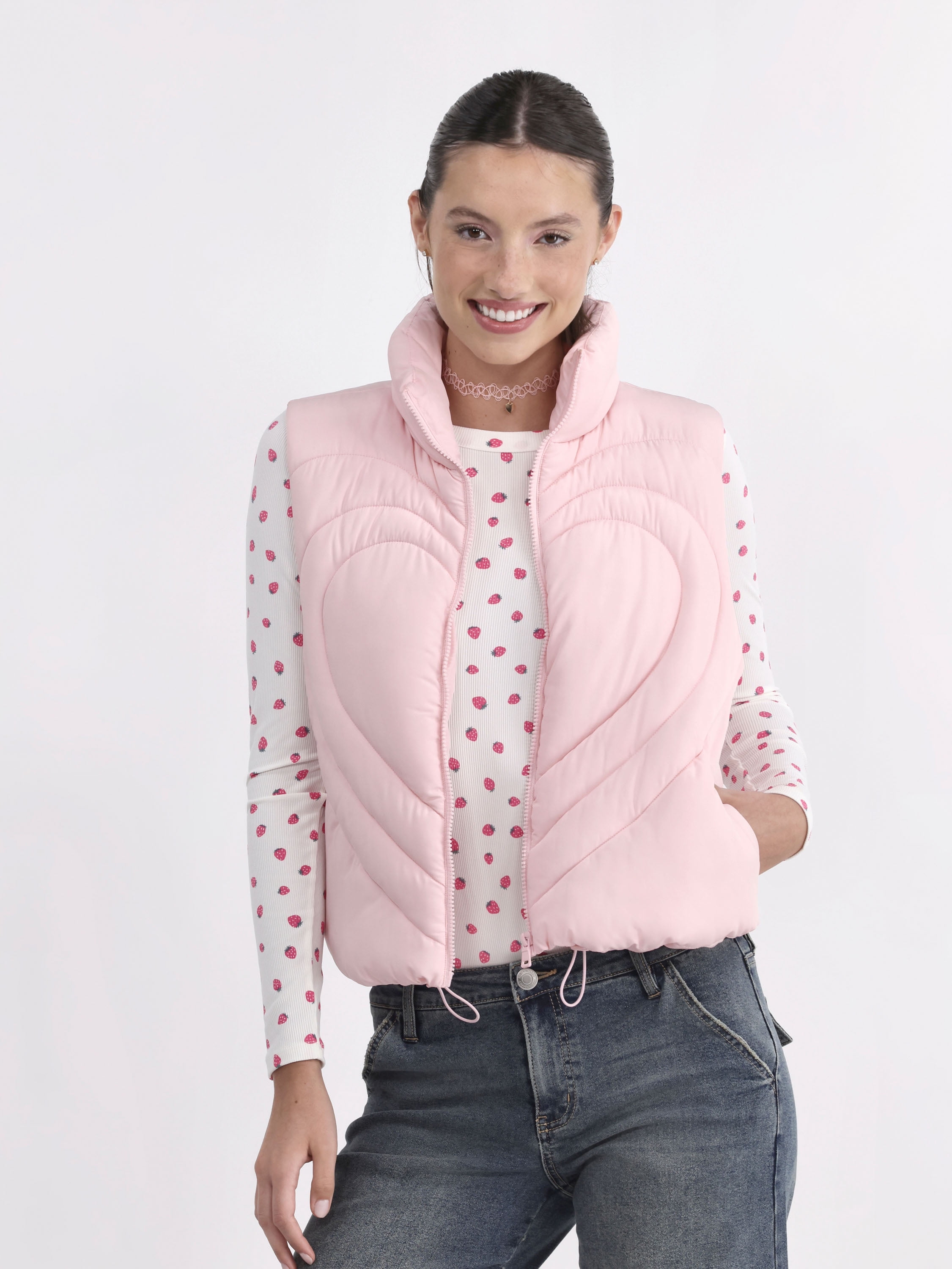 No Boundaries Quilted Puffer Vest, Women's - Walmart.com