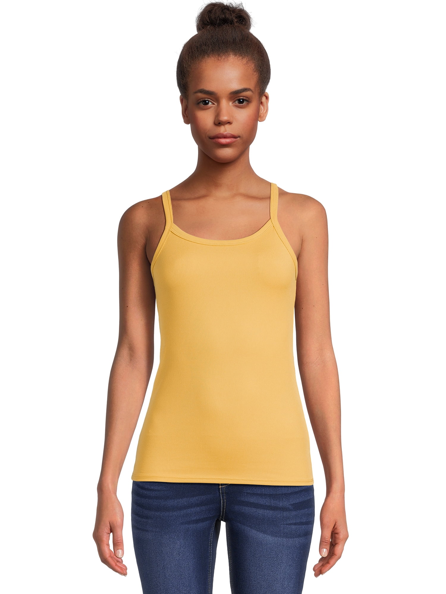 No Boundaries Ribbed Cami Top, Women's XXS-XXL - Walmart.com