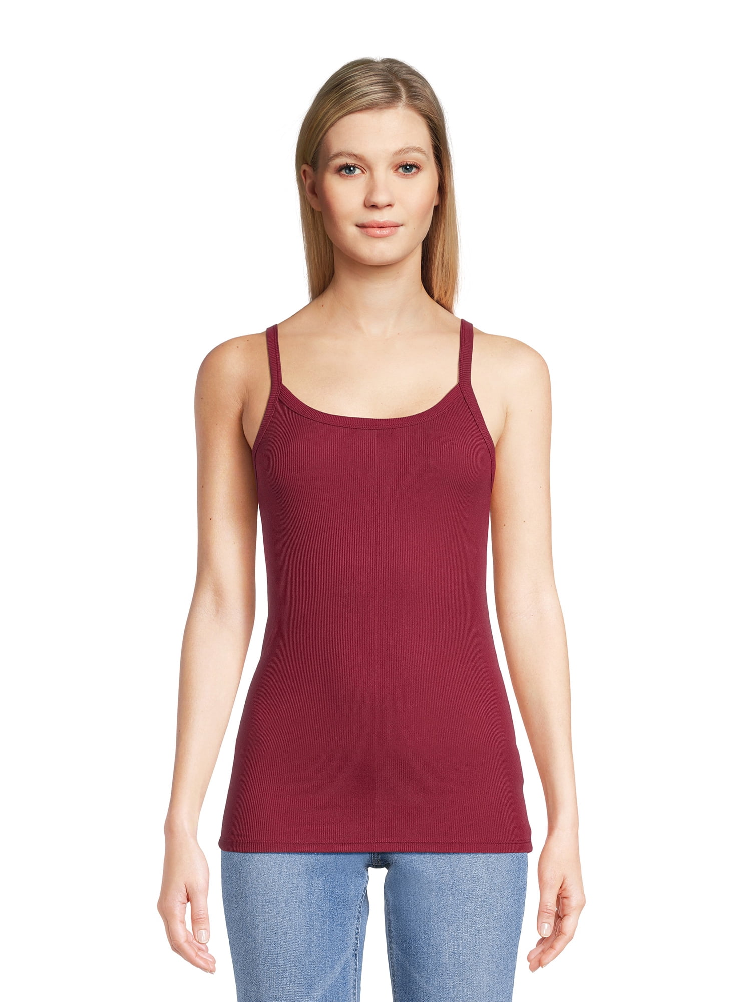 No Boundaries Ribbed Cami Top, 1 or 5-Pack, Women's - Walmart.com