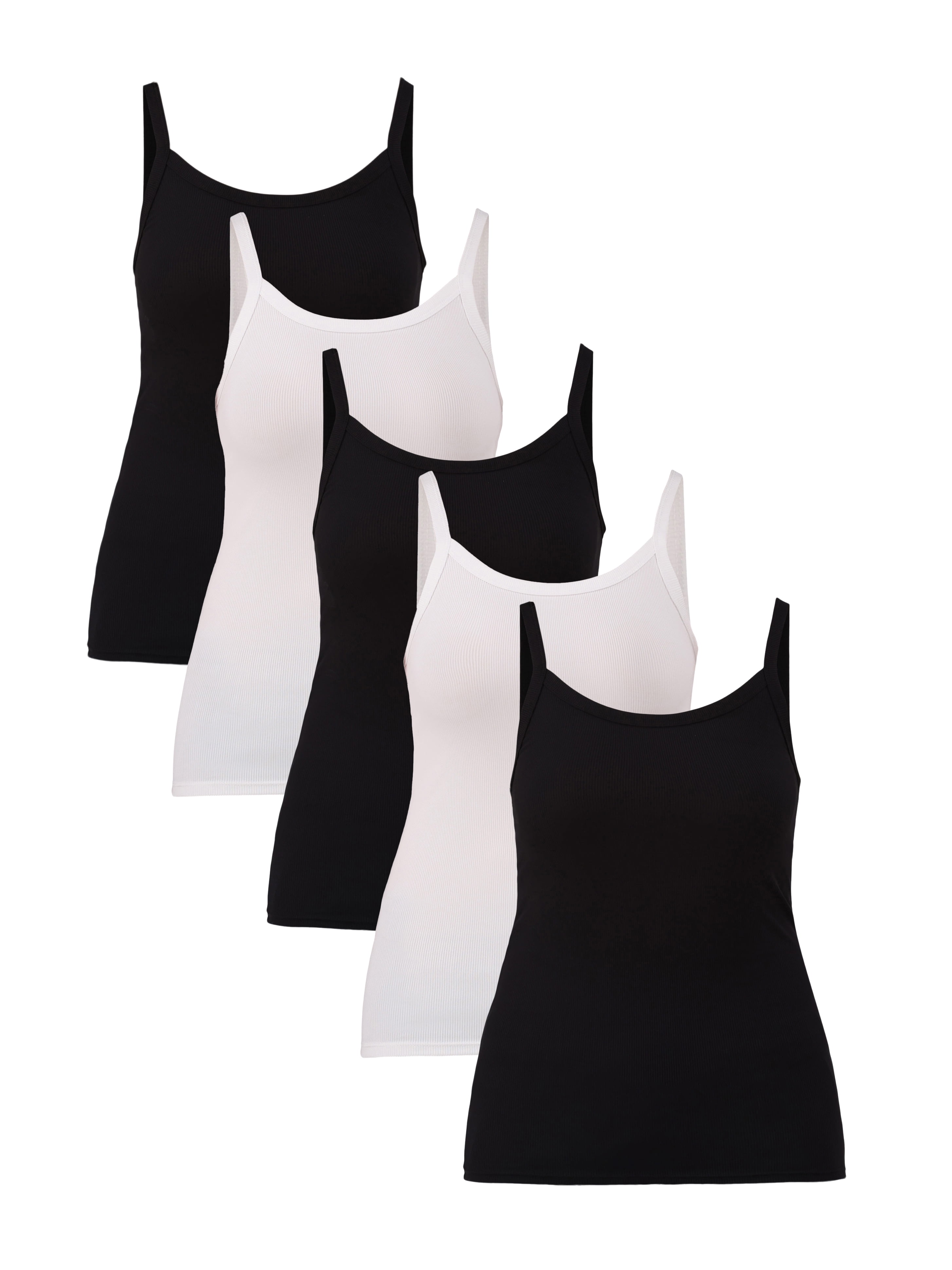 No Boundaries Ribbed Cami Top, 1 or 5-Pack, Women's - Walmart.com
