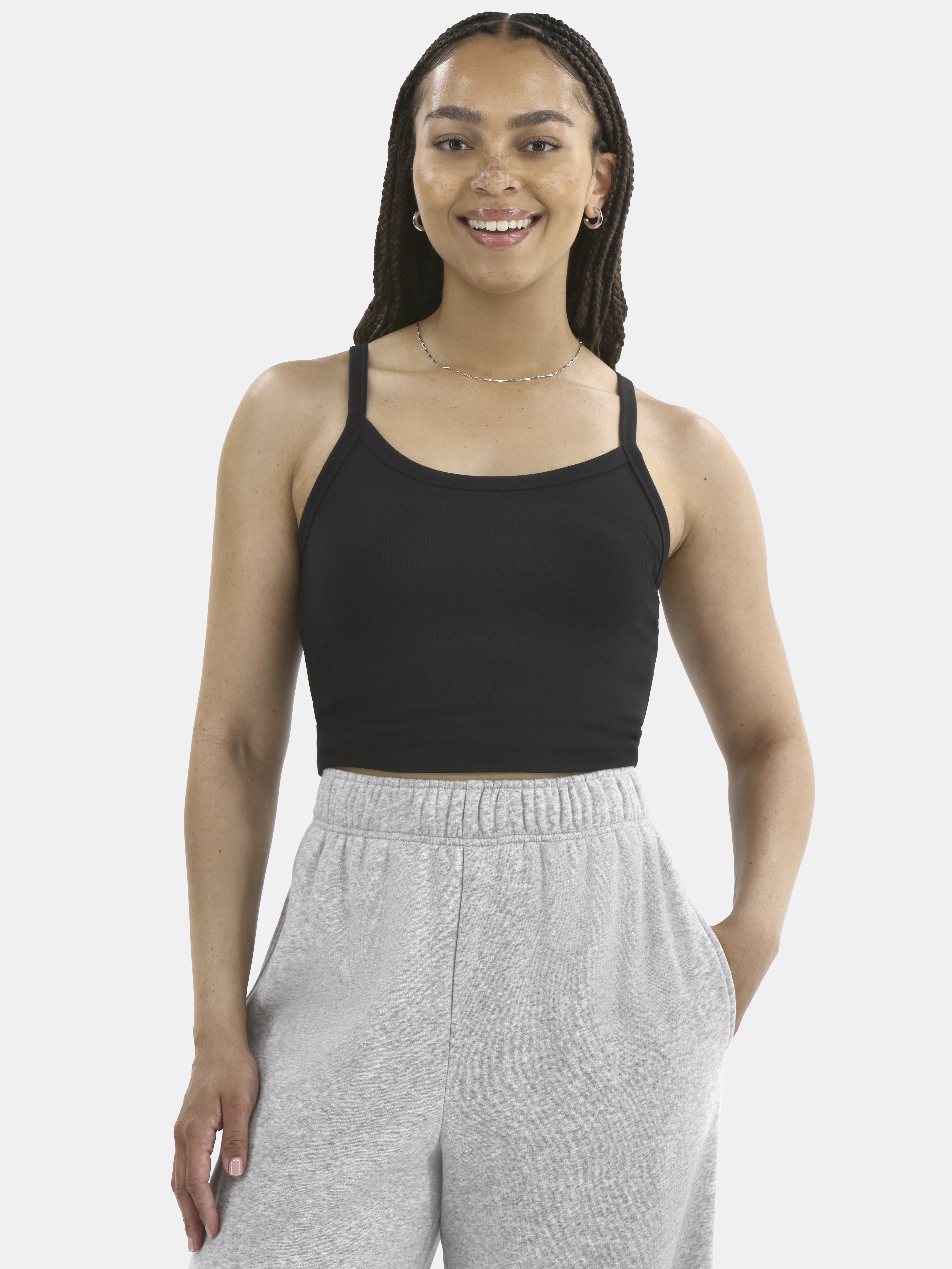 No Boundaries Ribbed Cami Top, Women's XXS-XXL - Walmart.com