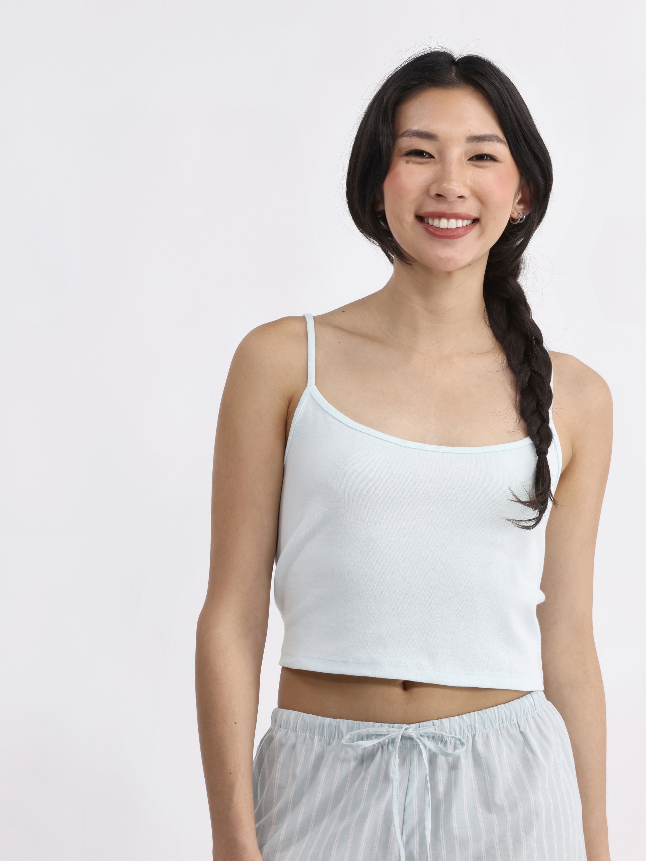 No Boundaries Ribbed Sleep Cropped Cami, Women’s - Walmart.com