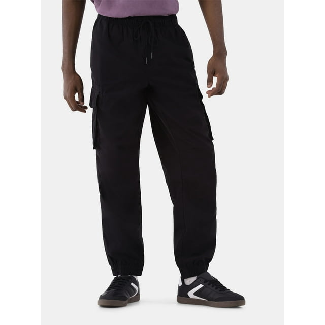 No Boundaries Men's Ripstop Cargo Pants XS-3XL, Cotton Nylon, Pull-On ...
