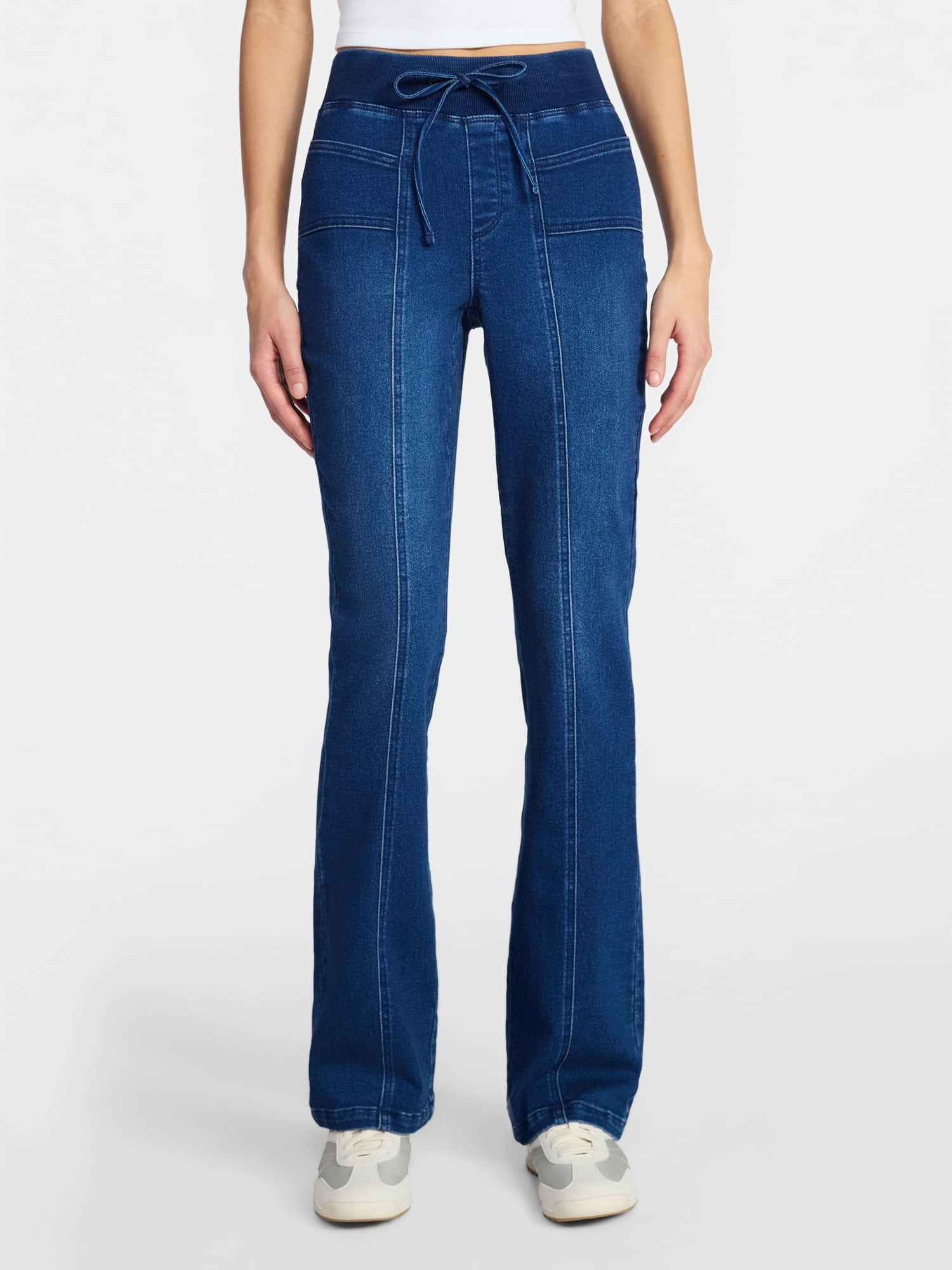 No Boundaries Seam Front Boot Pants, Women's - Walmart.com