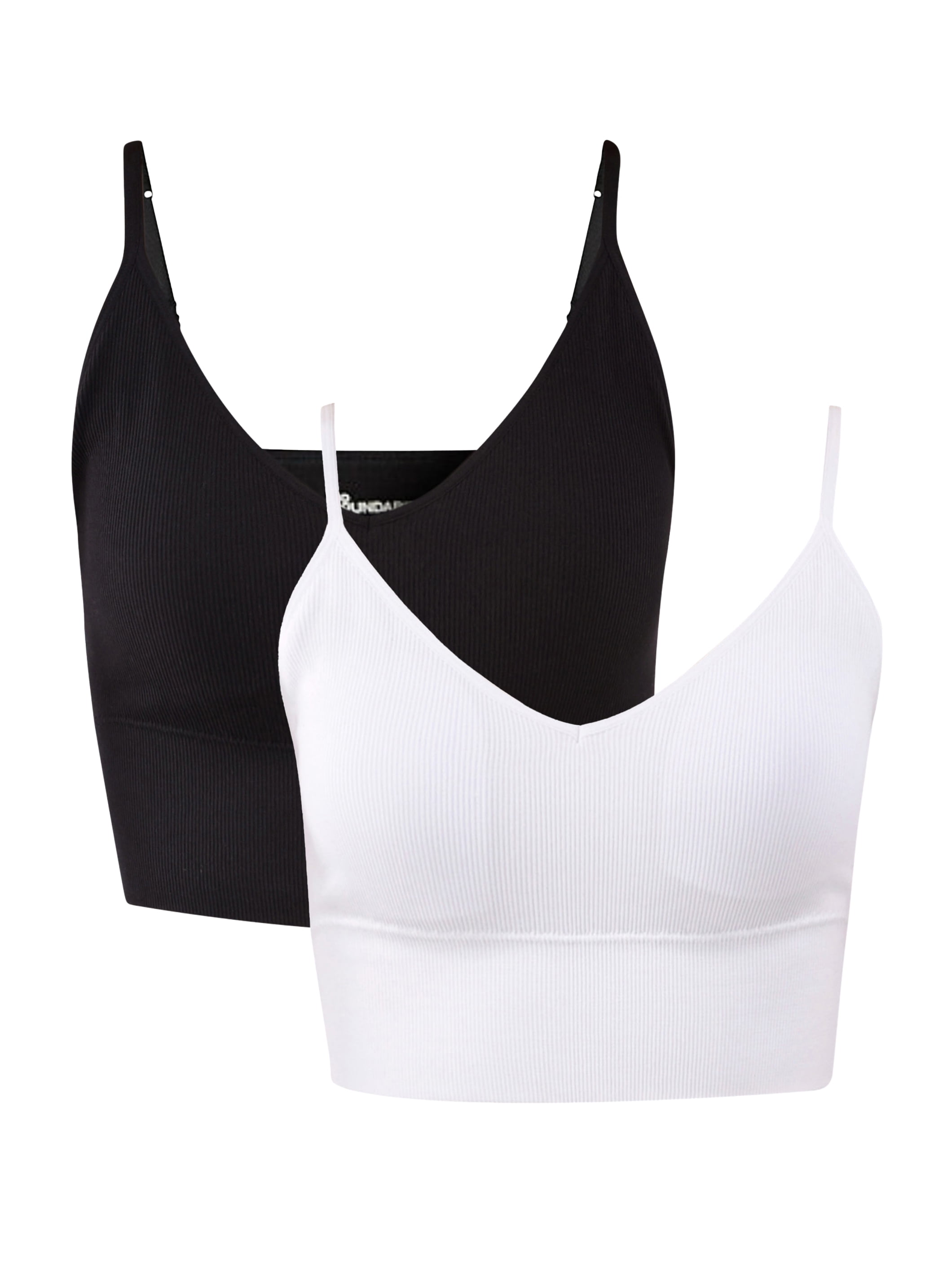 No Boundaries Seamless Cropped Tank Top, 2-Pack, Women's - Walmart.com
