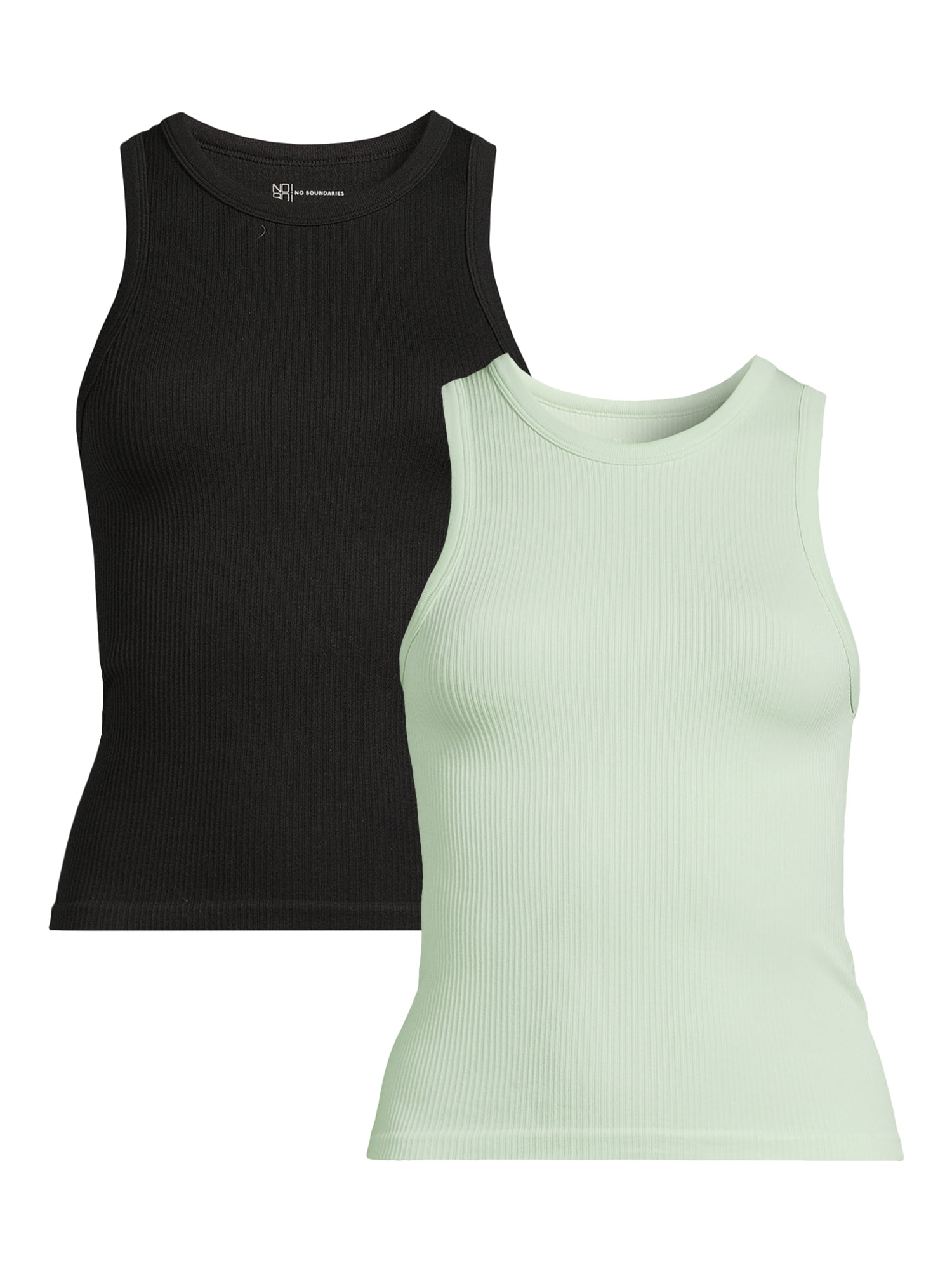 No Boundaries Seamless High Neck Tank Top, 2 Pack, Women’s - Walmart.com