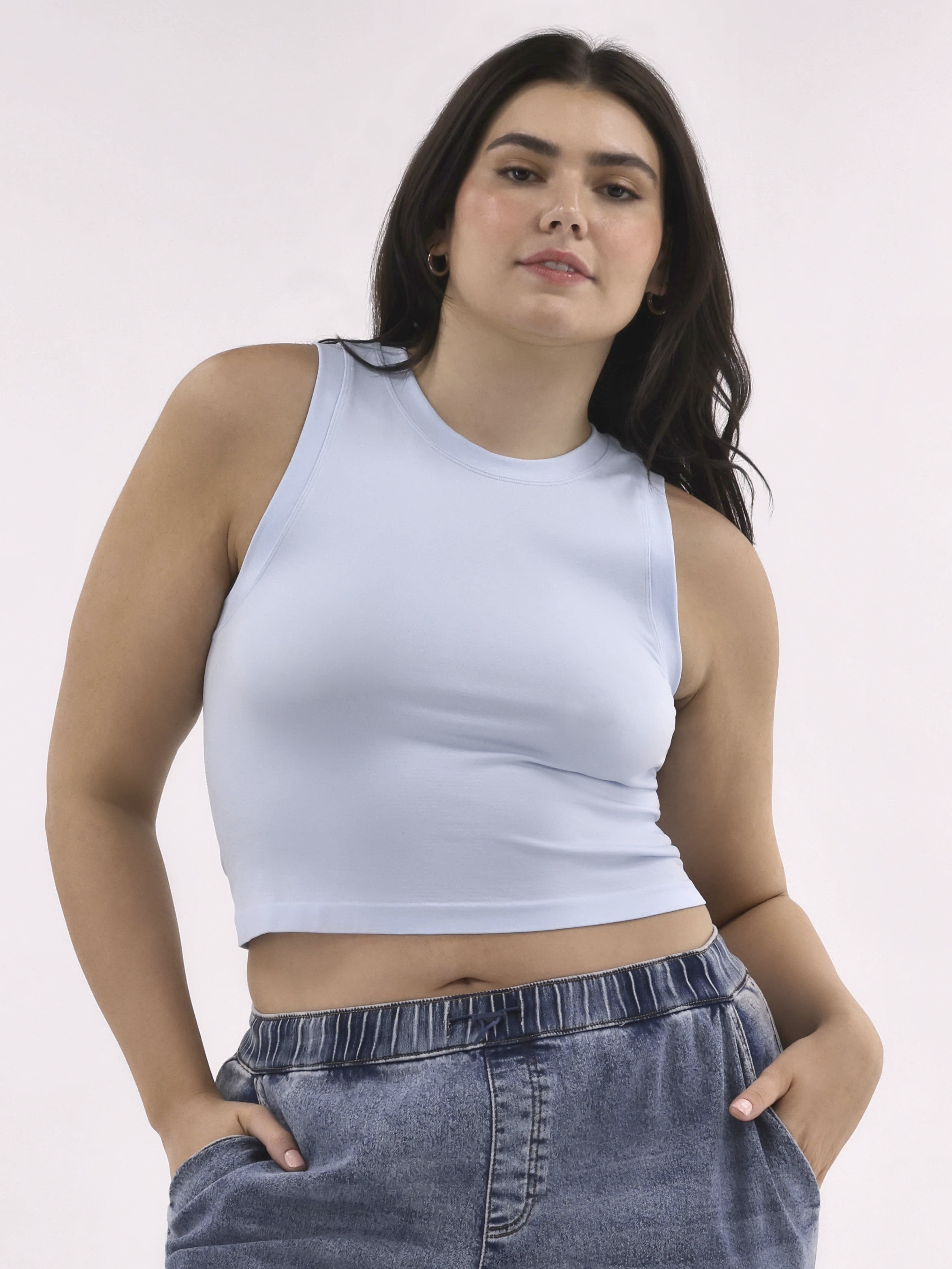 No Boundaries Seamless Tank, Women's Plus - Walmart.com