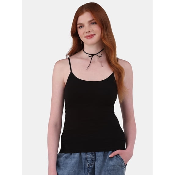 No Boundaries Shelf Bra Cami - Cami with Built-in Shelf Bra - Walmart.com