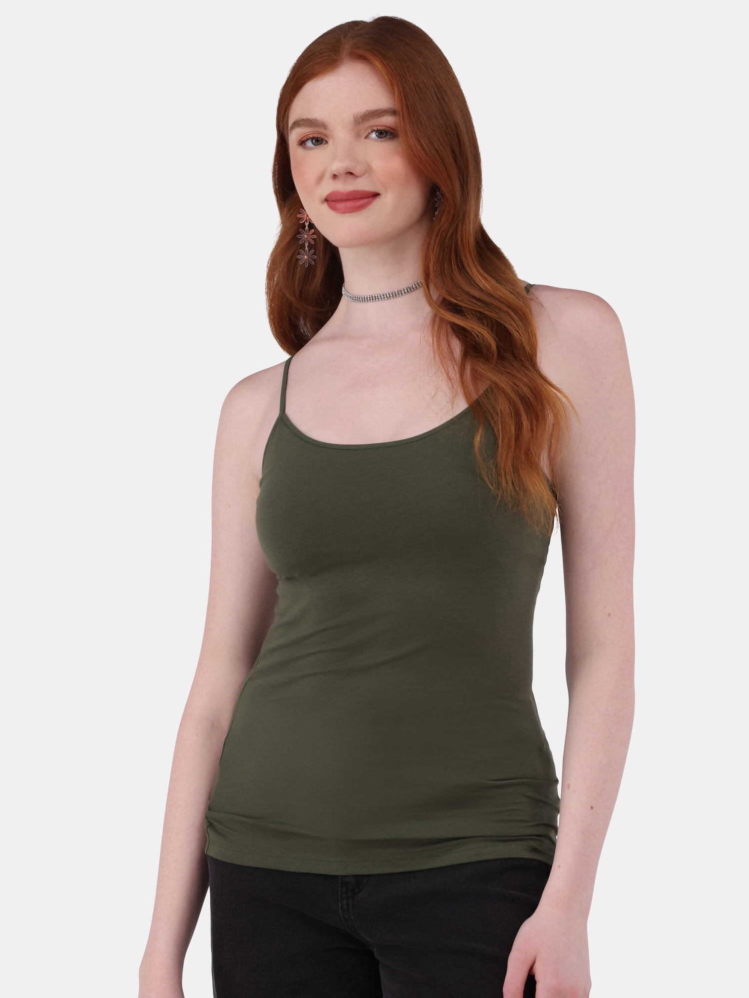 No Boundaries Shelf Bra Cami Top, Women's - Walmart.com