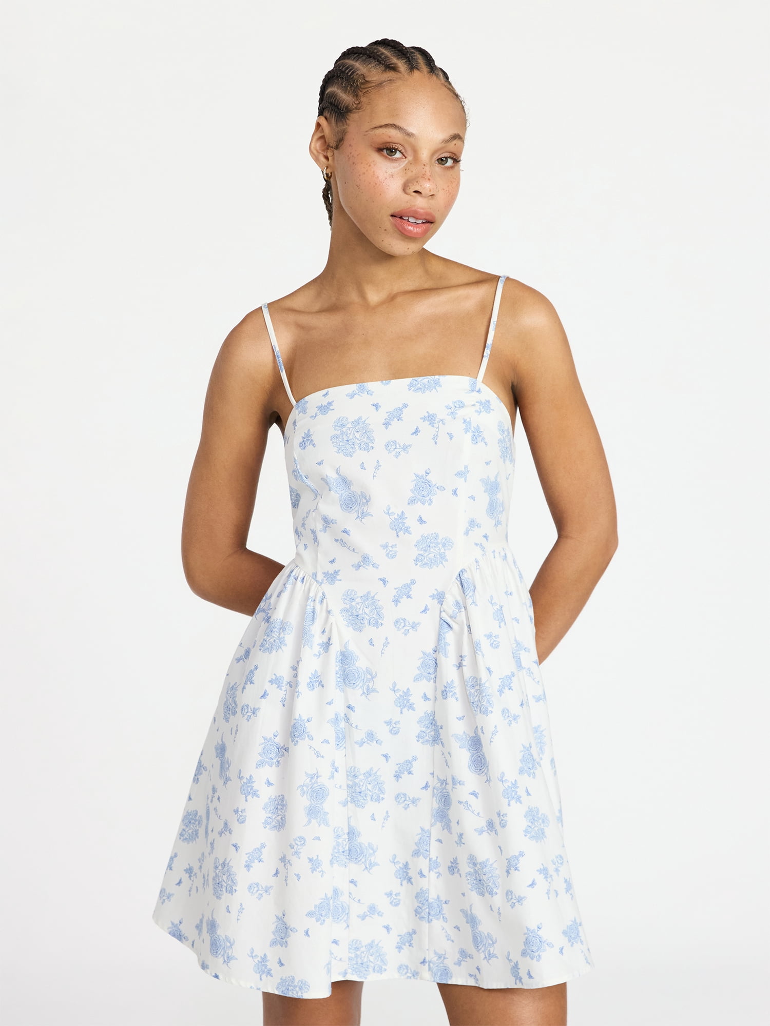 No Boundaries Side Shirred Corset Dress, Juniors - Walmart.com
