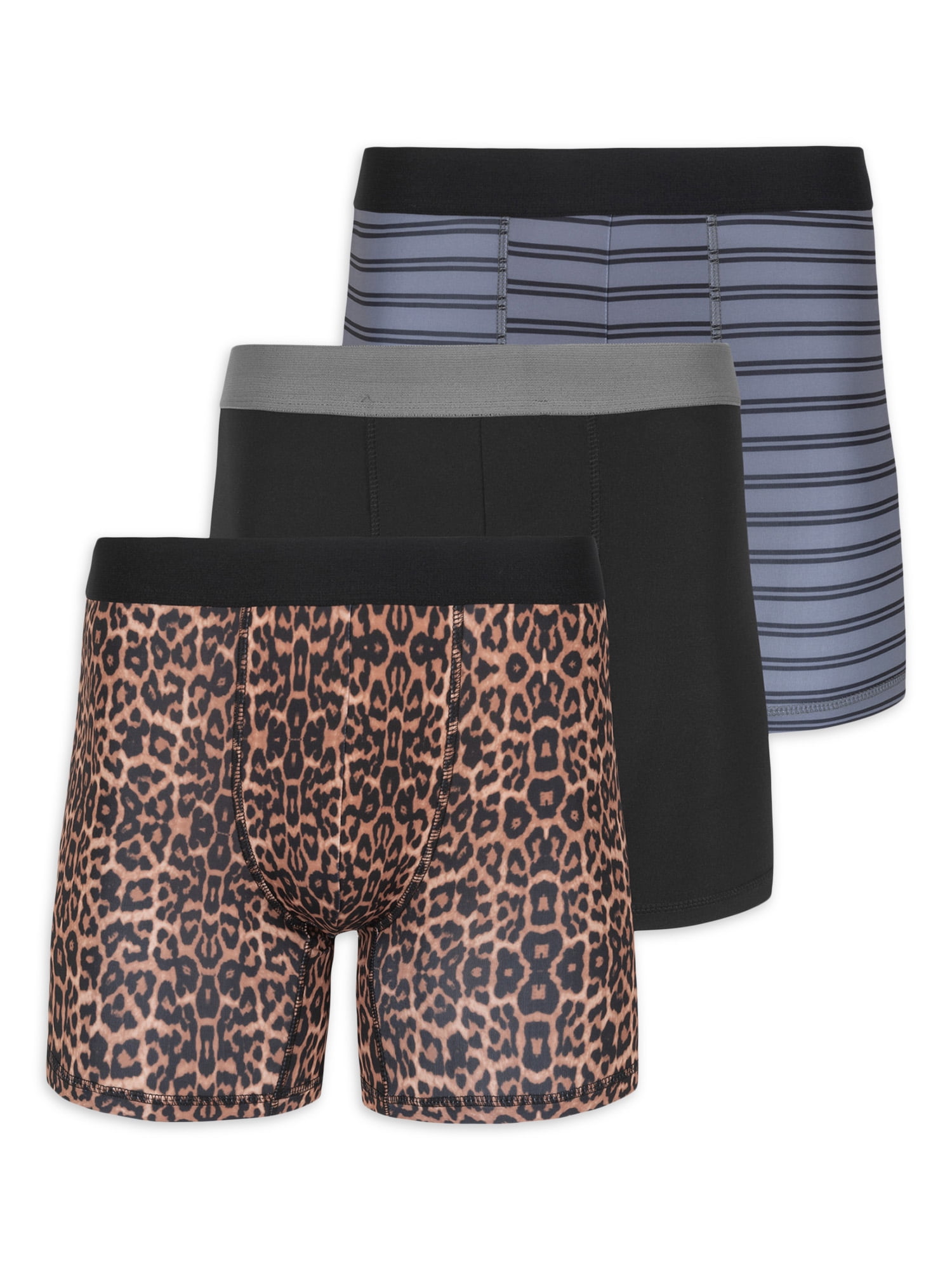 No Boundaries Men's Skull Tie-Dye Boxer Briefs 3-Pack Soft Underwear ...