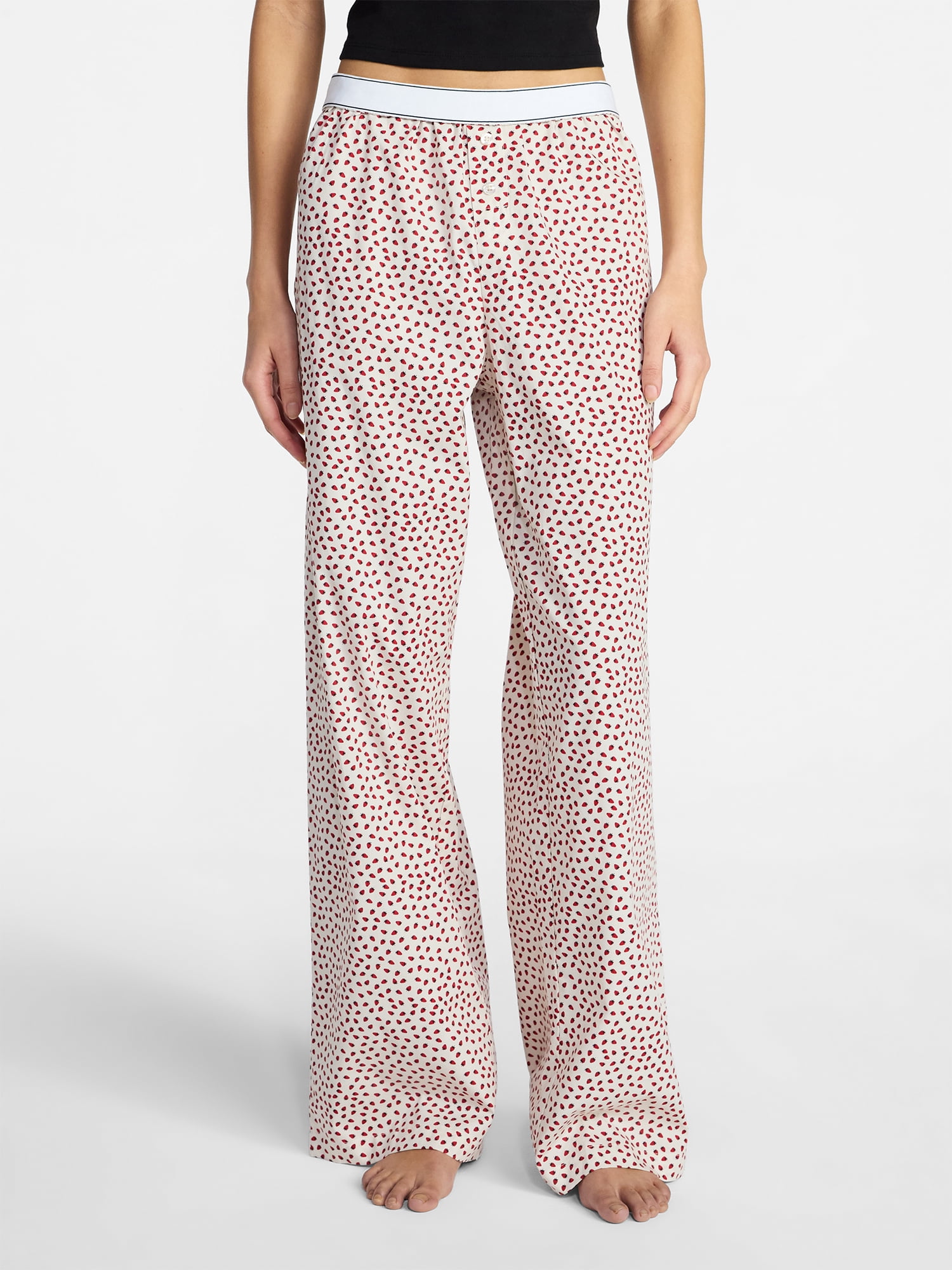 No Boundaries Sleepwear Cotton Boxer Pants, 31'' Inseam, Women's XS-XXL ...