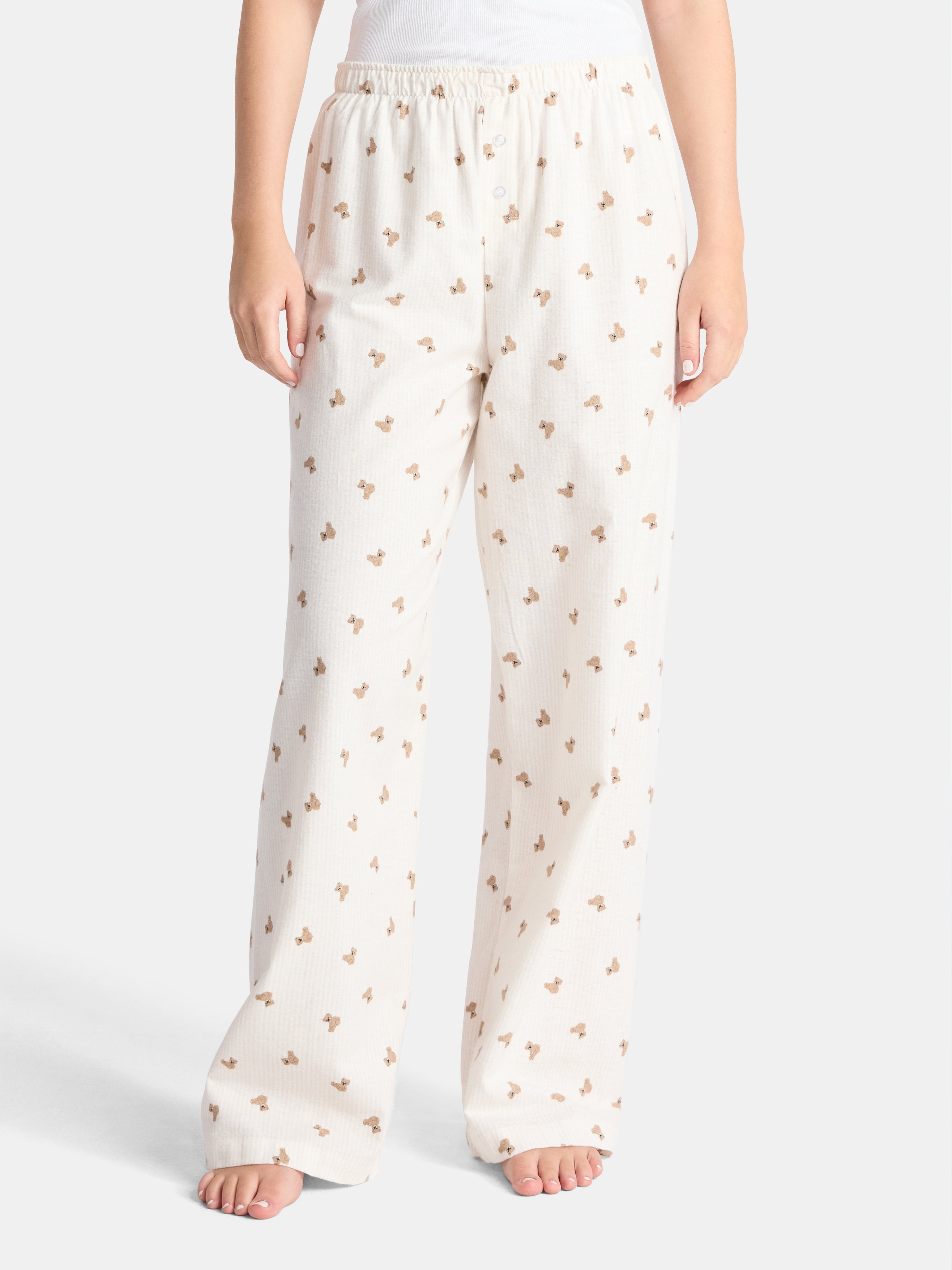 No Boundaries Sleepwear Cotton Boxer Pants, 31'' Inseam, Women’s ...