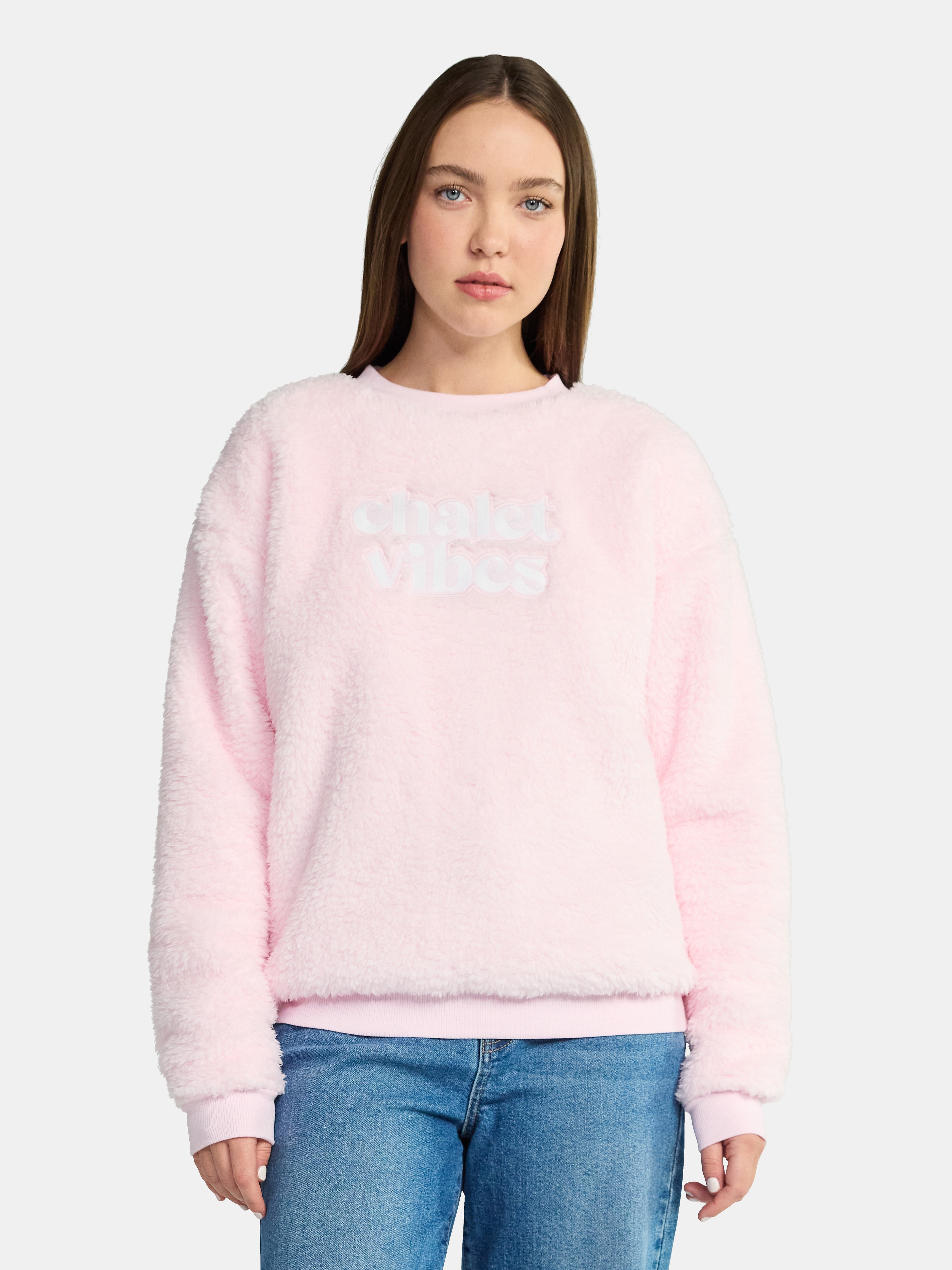 No Boundaries Sleepwear Teddy Fleece Pullover, Lightweight, Women’s ...