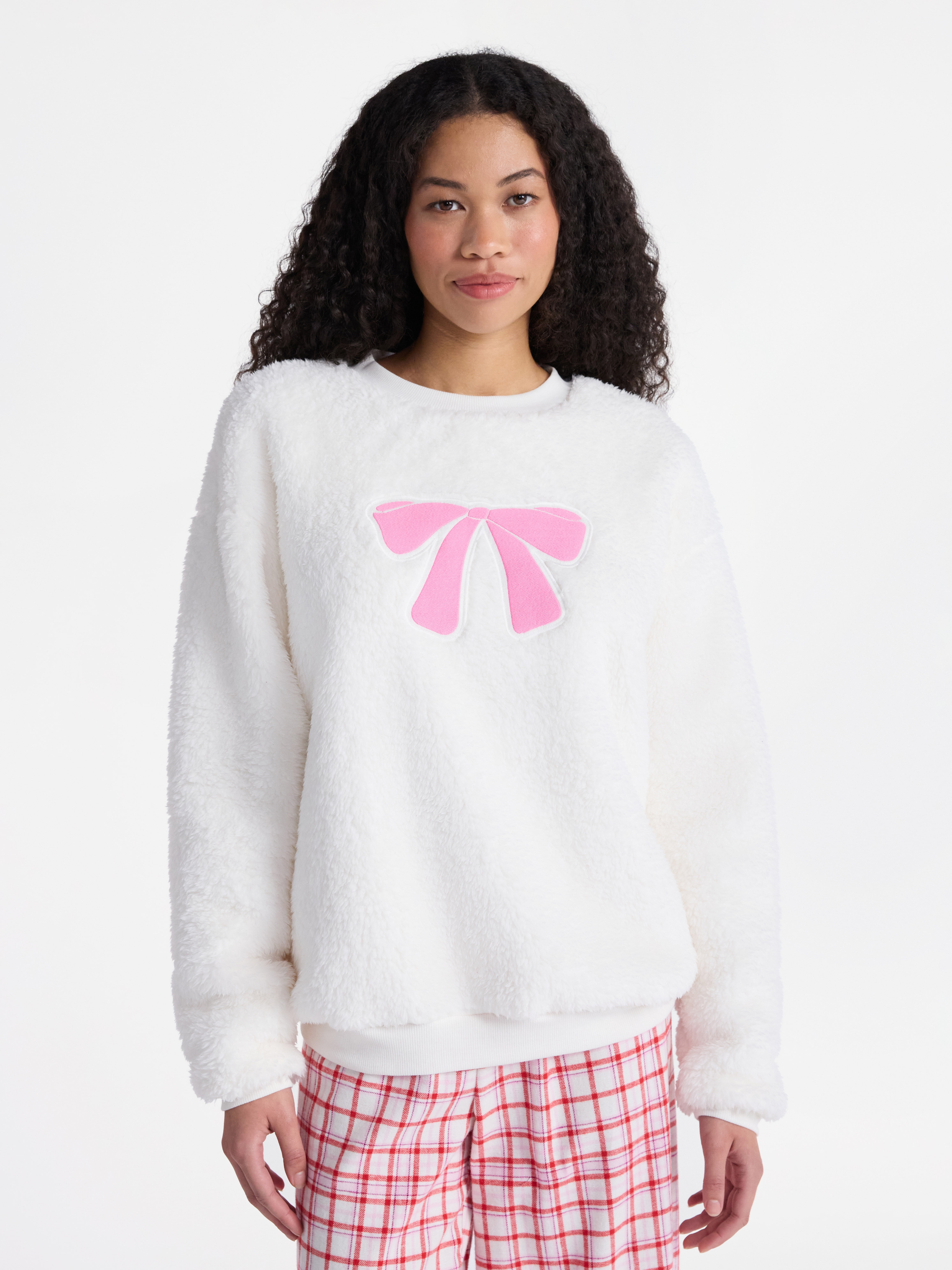 No Boundaries Sleepwear Teddy Fleece Pullover, Lightweight, Women’s ...