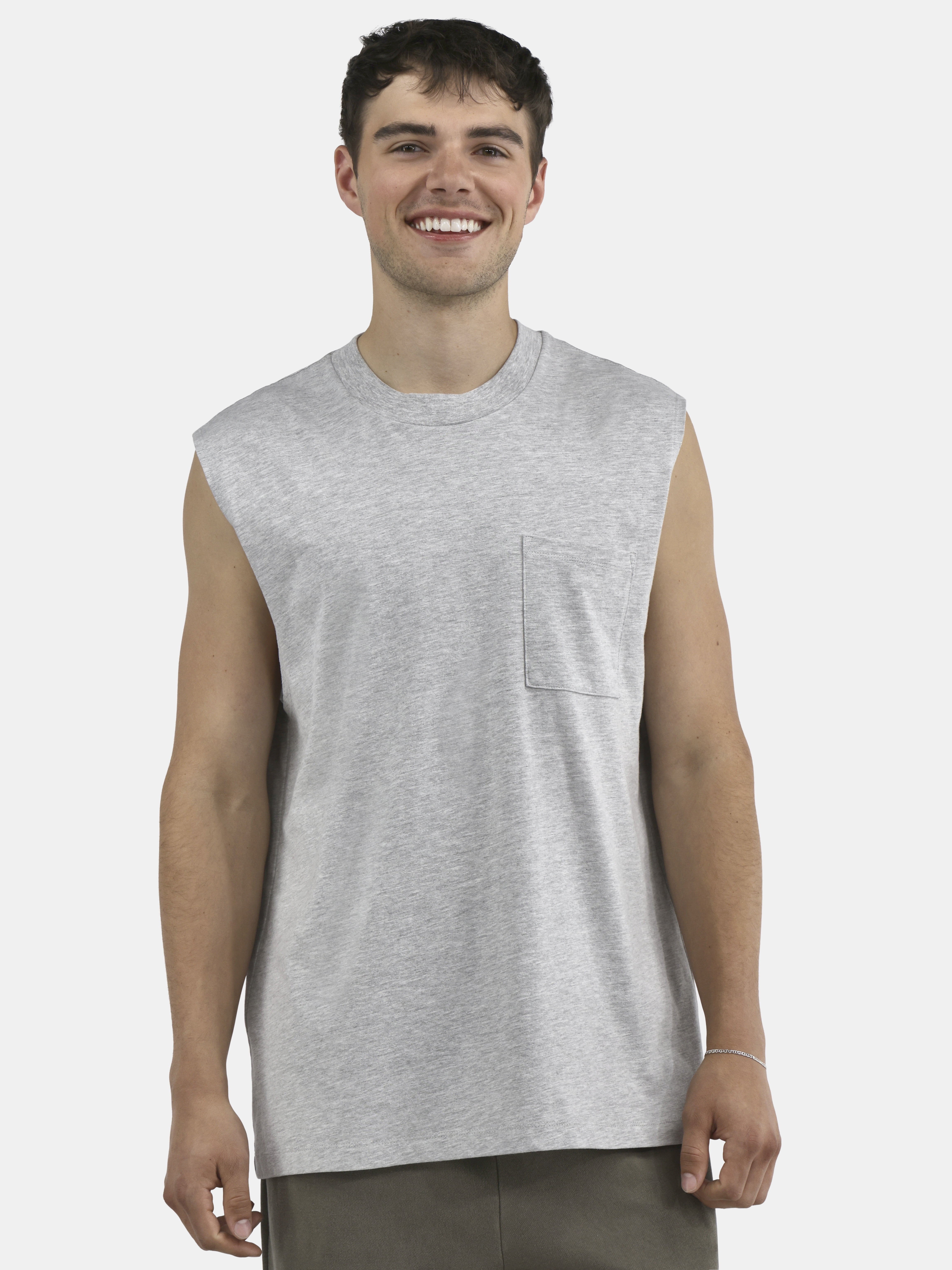 No Boundaries Sleeveless Muscle Tee Tank Top, Men's & Big Men's ...