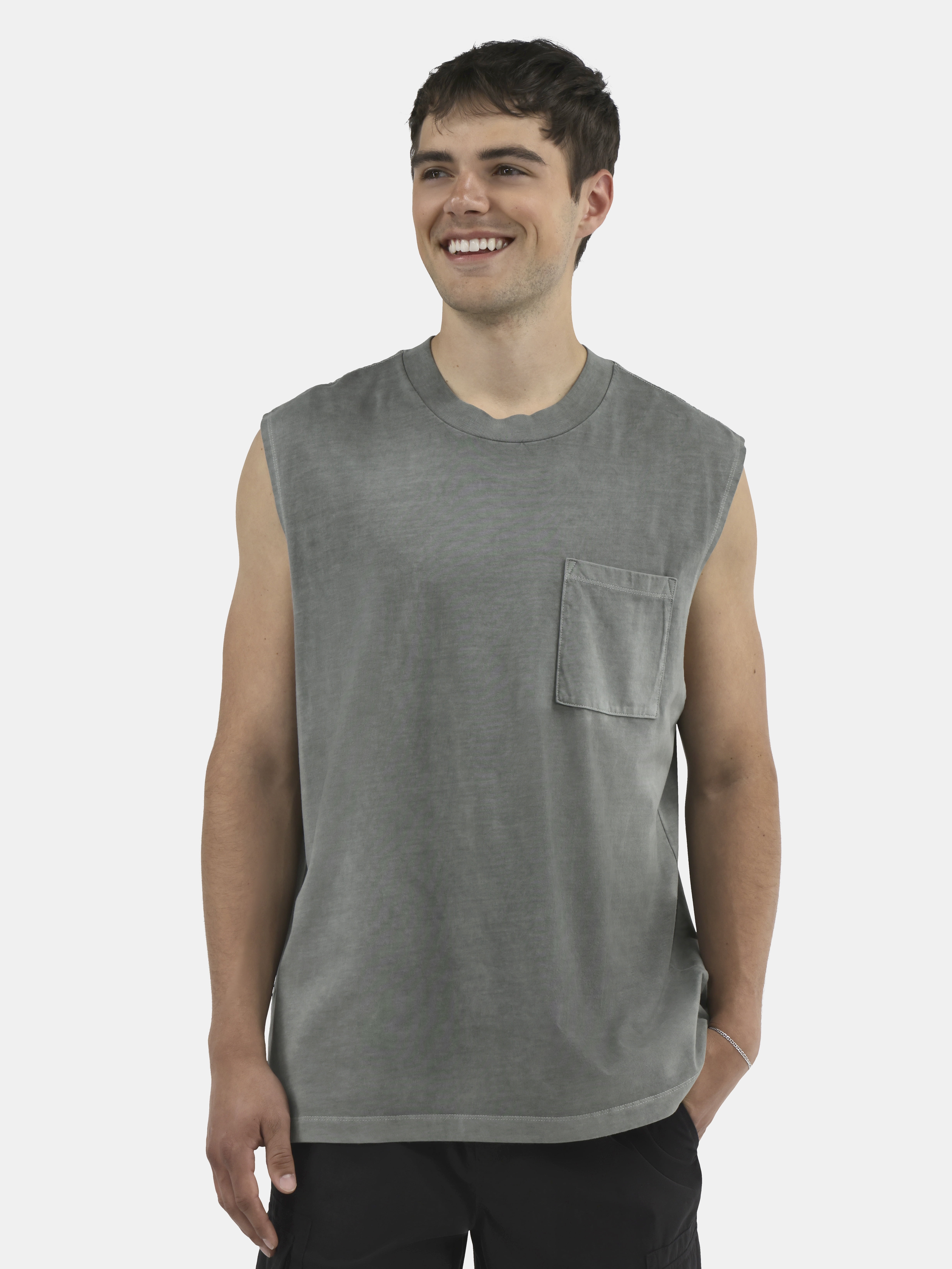 No Boundaries Sleeveless Muscle Tee Tank Top, Men's & Big Men's ...