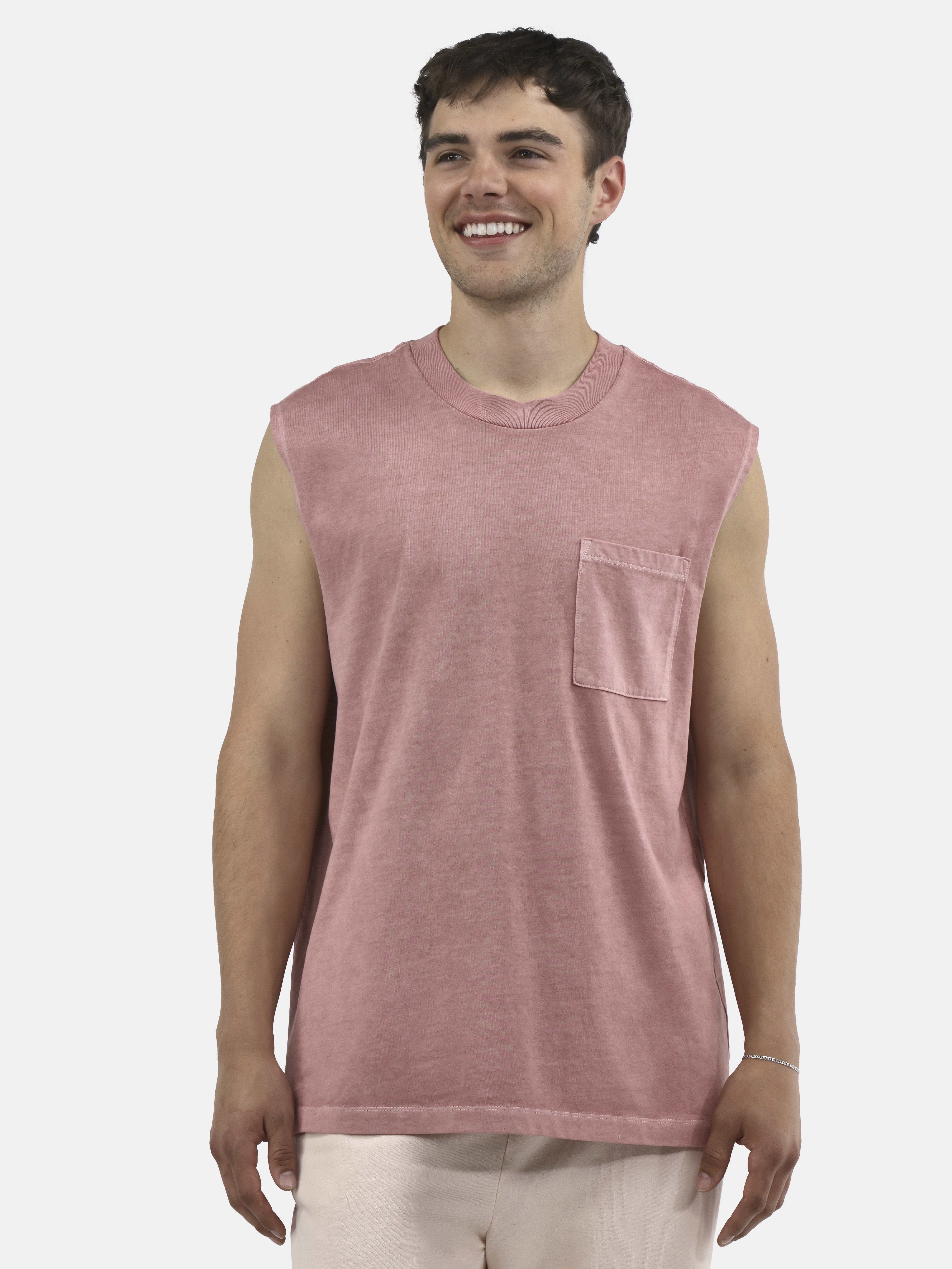 No Boundaries Sleeveless Muscle Tee Tank Top, Men's & Big Men's ...
