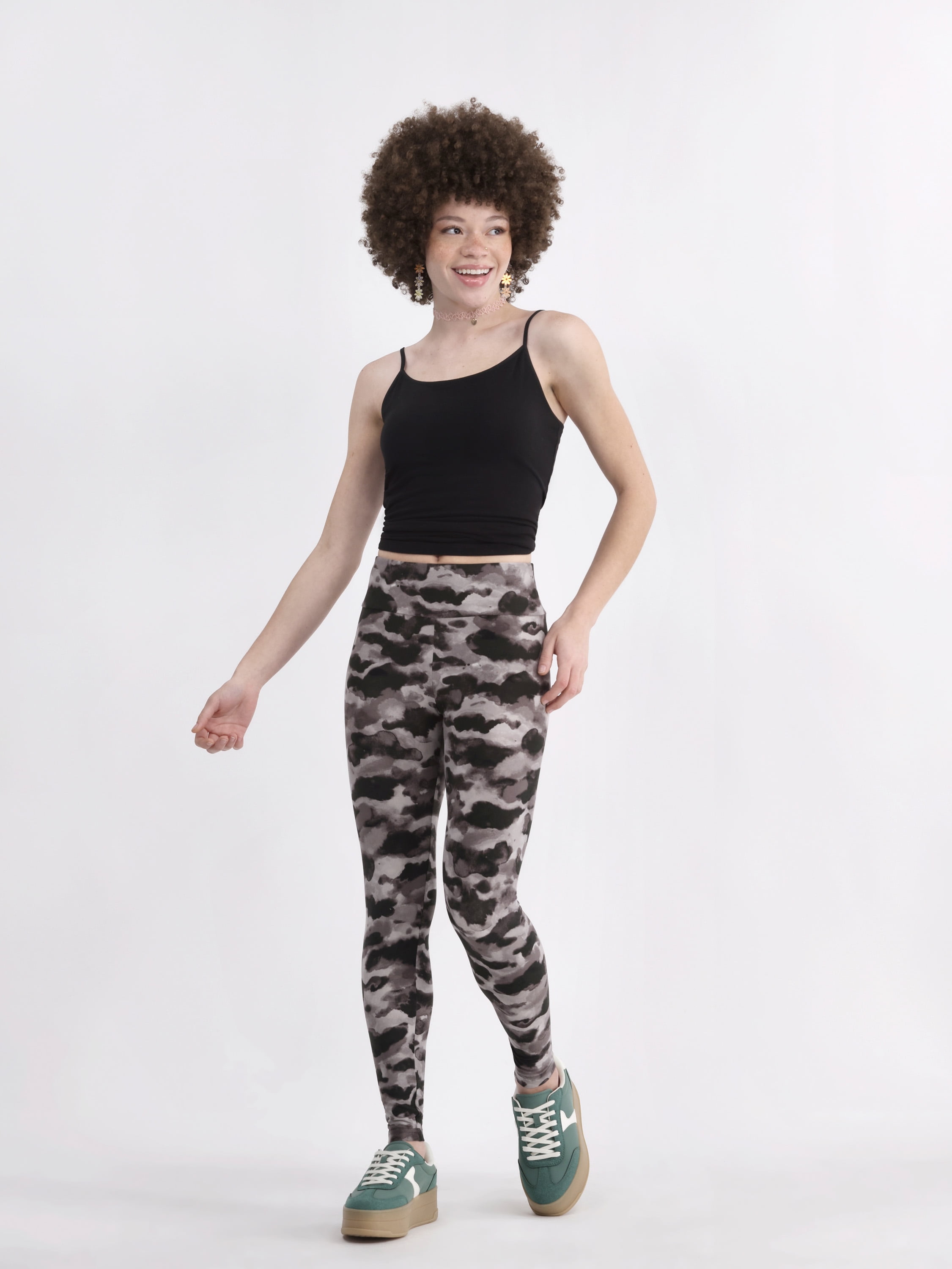 No Boundaries Faux Sueded Ankle Leggings, 27.5”Inseam, 1 or 2-Pack ...