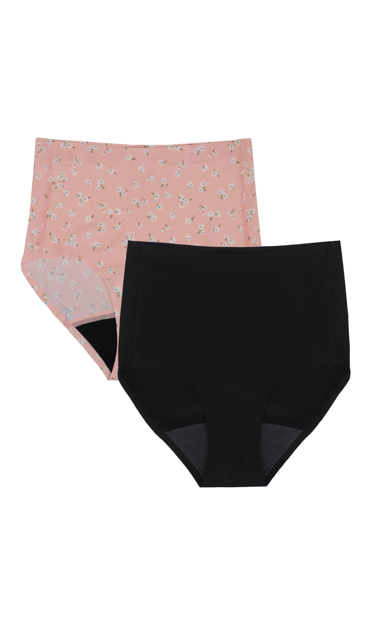 No Boundaries High-Rise Brief Super Absorbency Period Underwear, 2-Pack ...