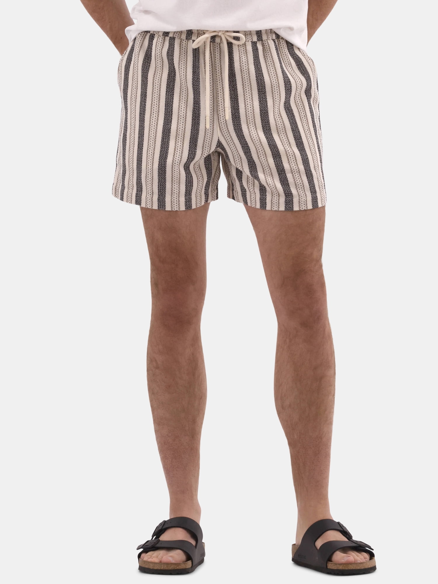 No Boundaries Textured Fabric Shorts, 5" Inseam, Men's & Big Men's ...